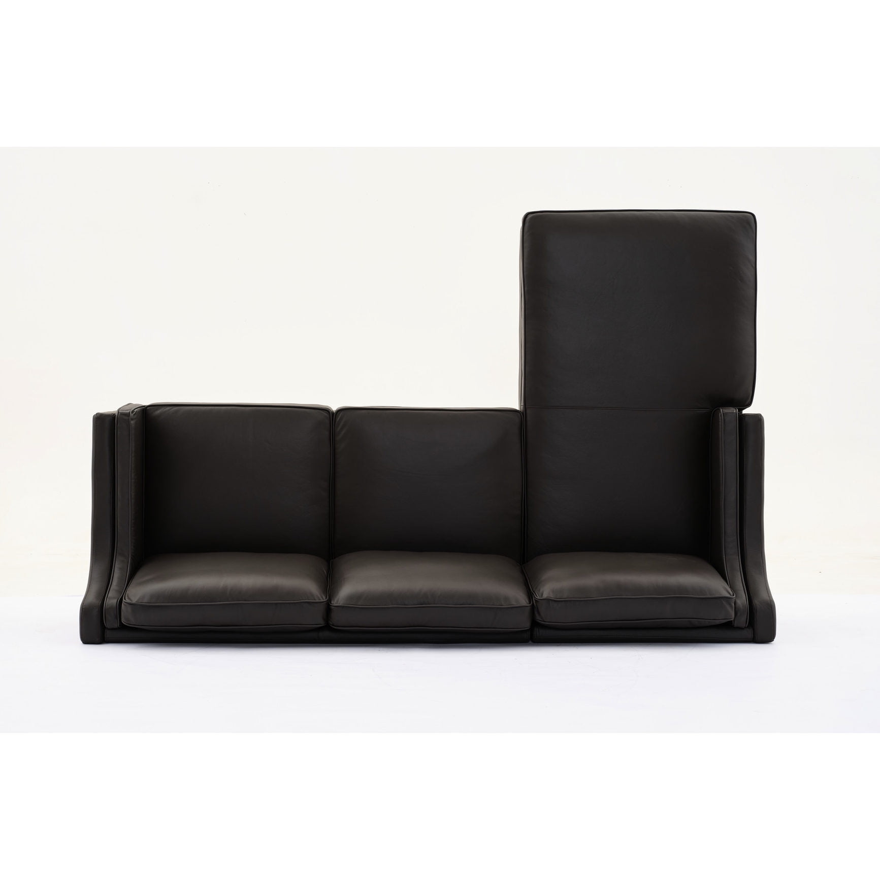94.5-inch modern leather - Comfortably stretch legs - Multiple living ...