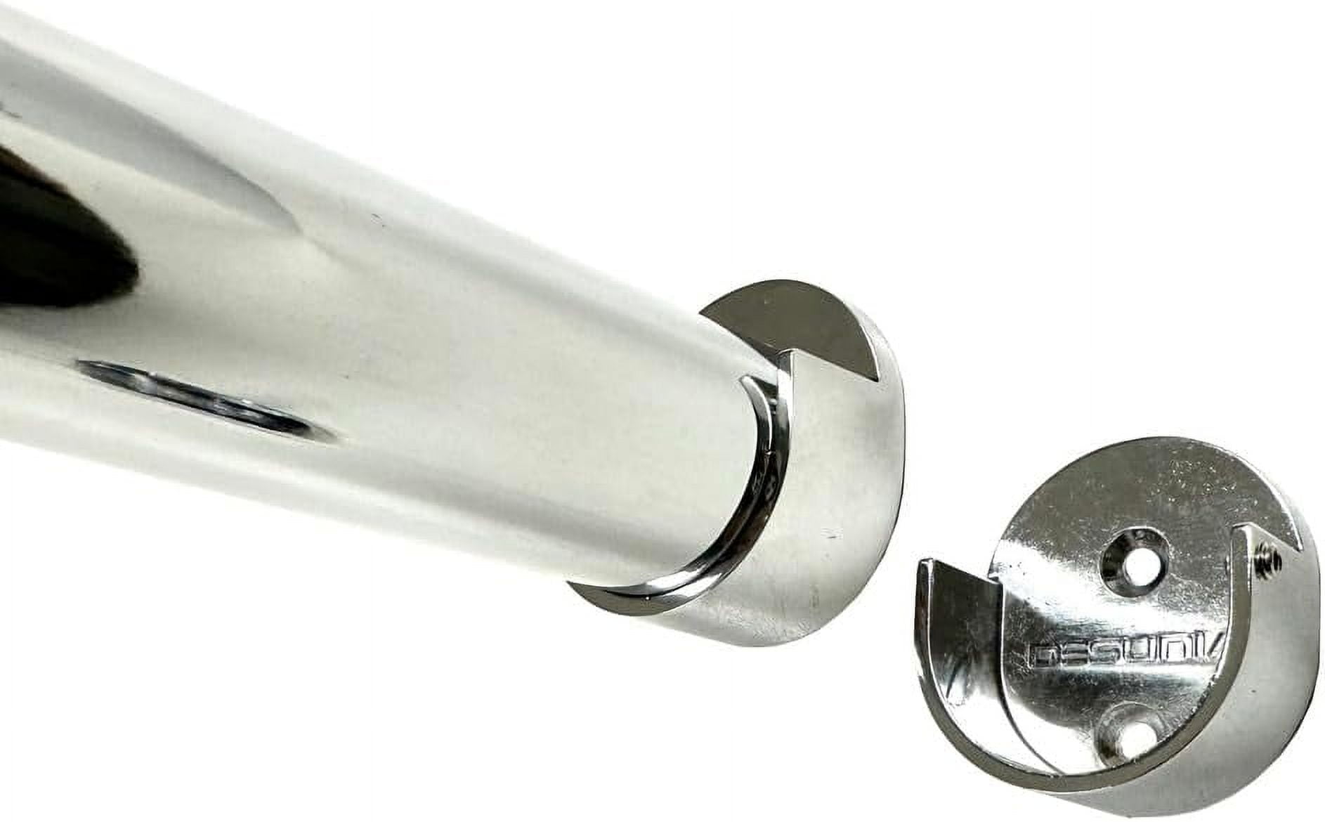 94" HEAVY DUTY Round Closet Rod w/Matching Support Flanges | 32mm ...