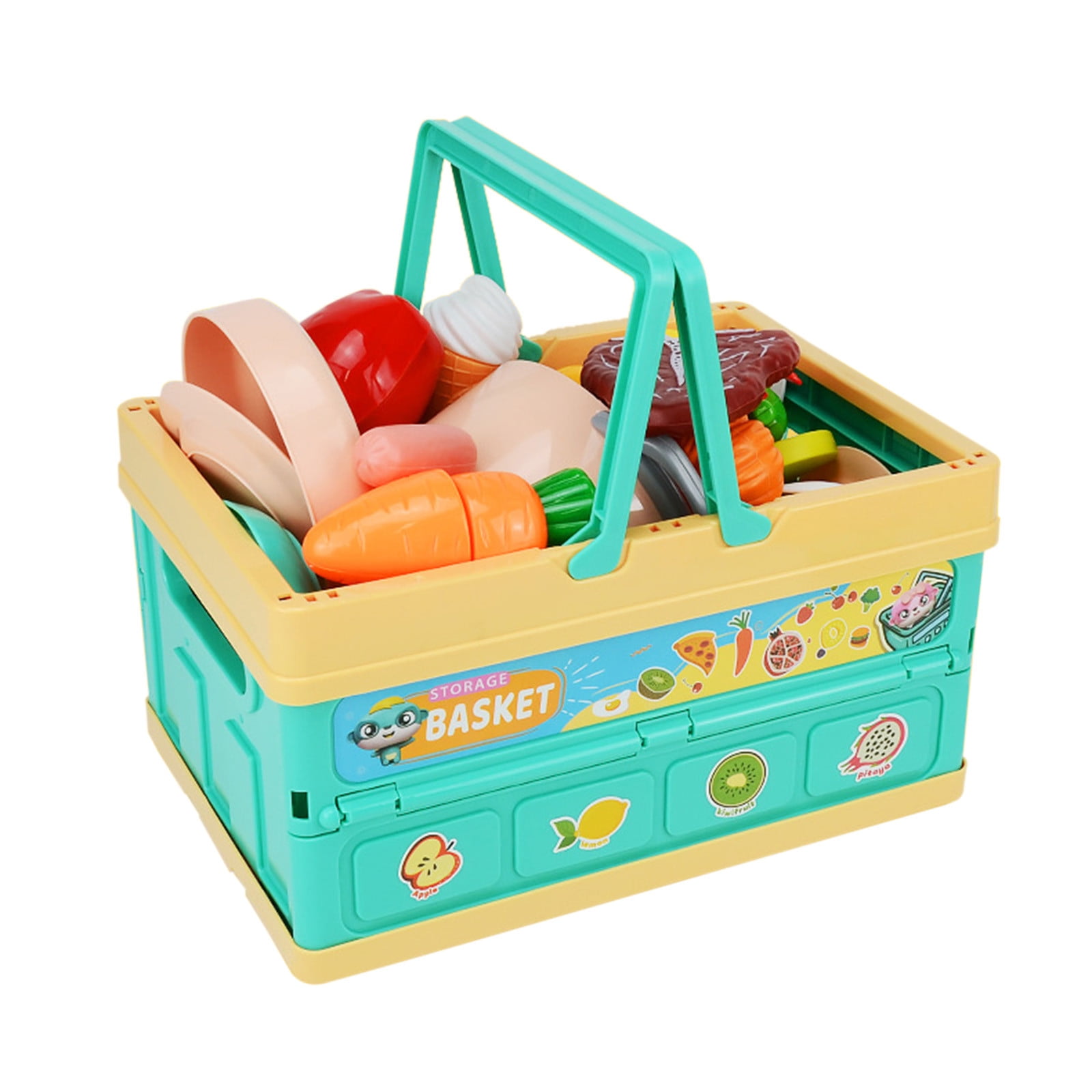 94 Pcs Pretend Play Food Set Kitchen Toy Cutting Vegetables Fruits Play ...