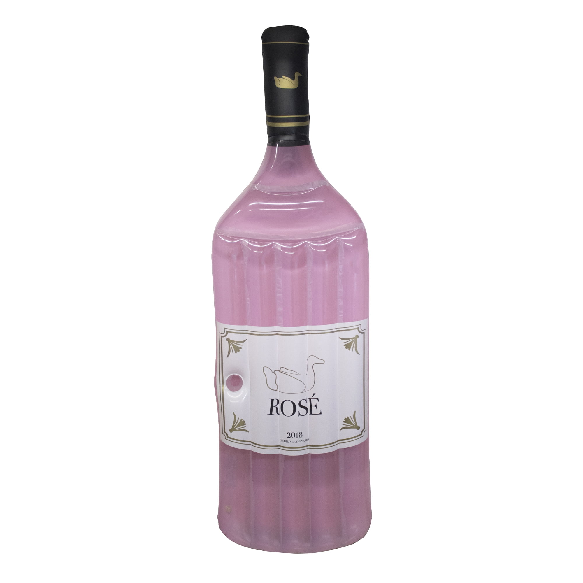 Swim Central 94" Pink Rose Bottle Inflatable Swimming Pool Lounge Float ...