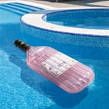 Swim Central 94" Pink Rose Bottle Inflatable Swimming Pool Lounge Float ...