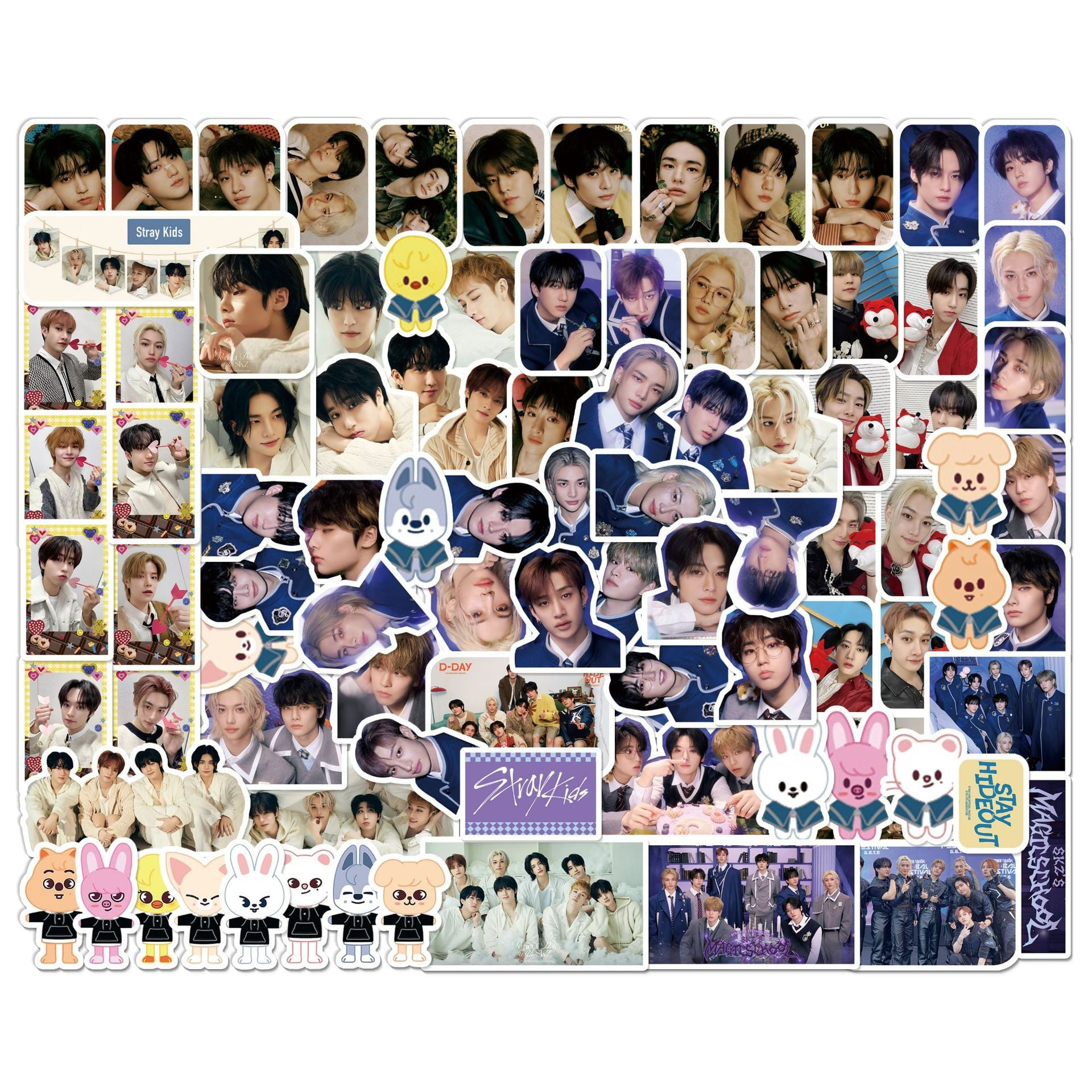 94 Sheets Cartoon Sticker Set Kawaii Character Decals For Water Bottles ...