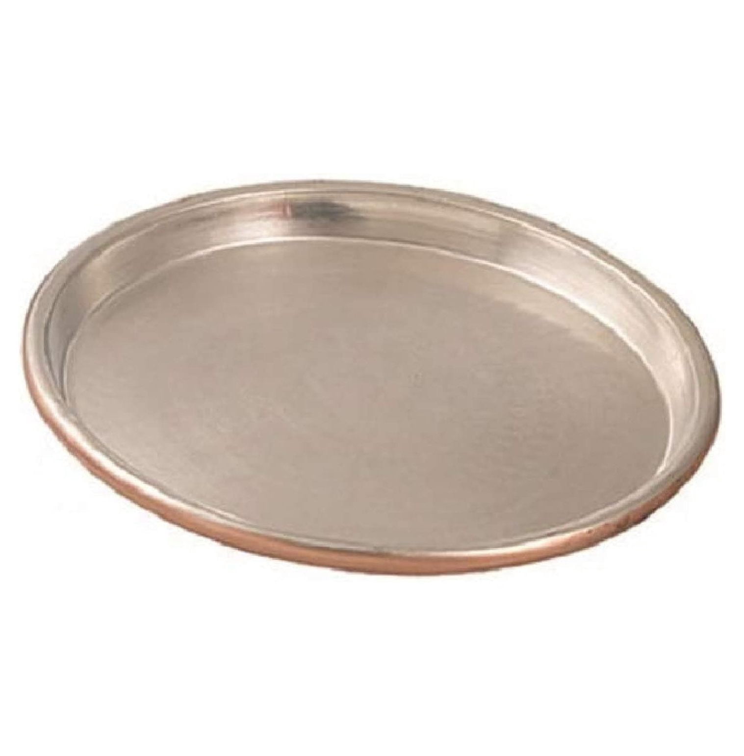 94080-34 Round Baking Tray in Tin Plated Copper, 3 cm Edge, 34 cm ...