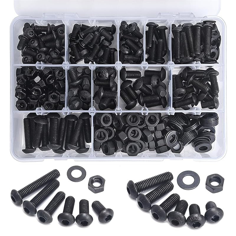 940PCS Grade 8.8 Metric Bolt and Nuts Kits M4 M5 M6 M8 Heavy Duty Hex ...
