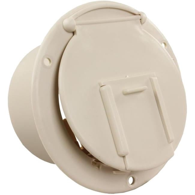 94327 Round Electric Cable Hatch with Back, Colonial White - Walmart.com