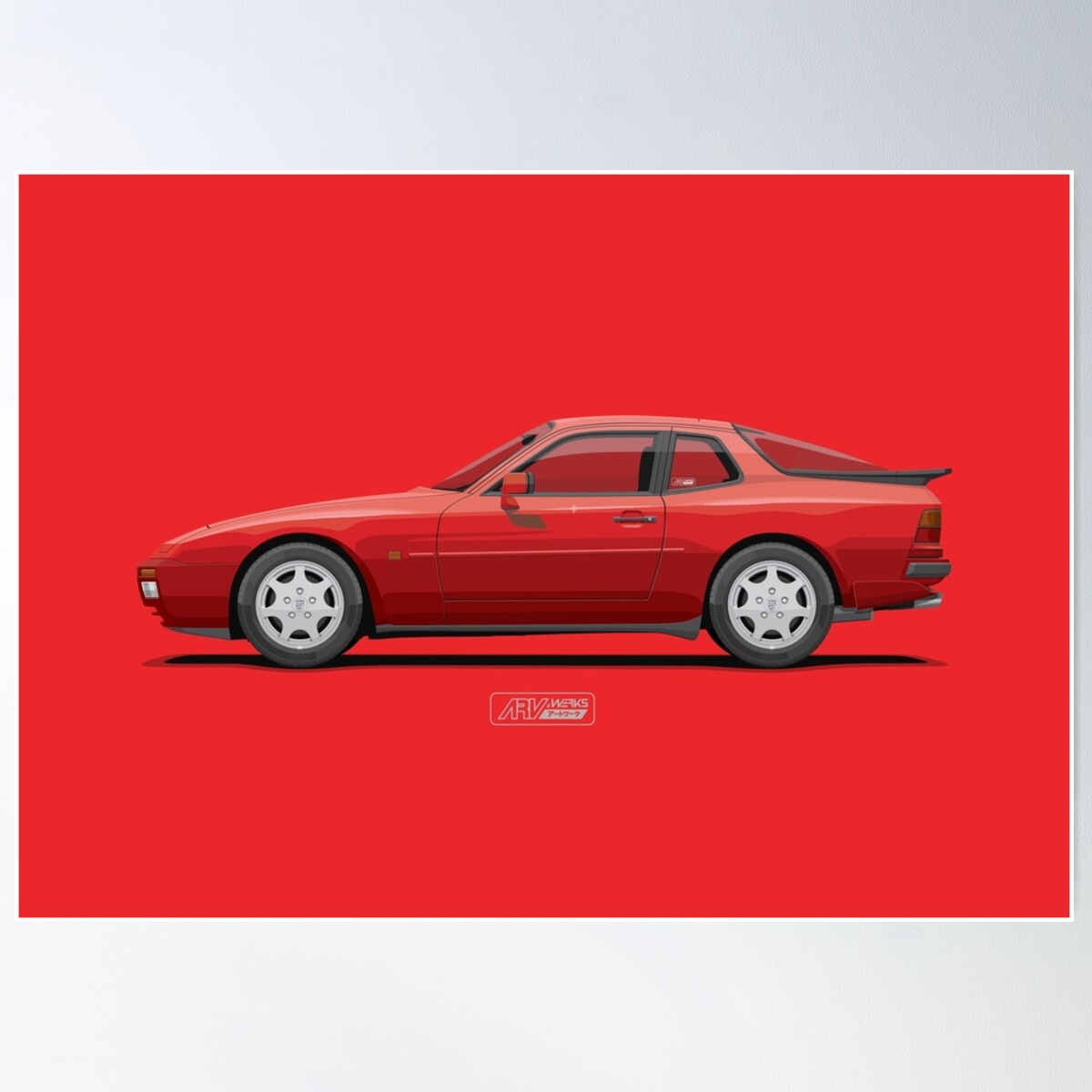944 S2 India Red Poster Wall Art, Modern Wall Decor For Living Room ...