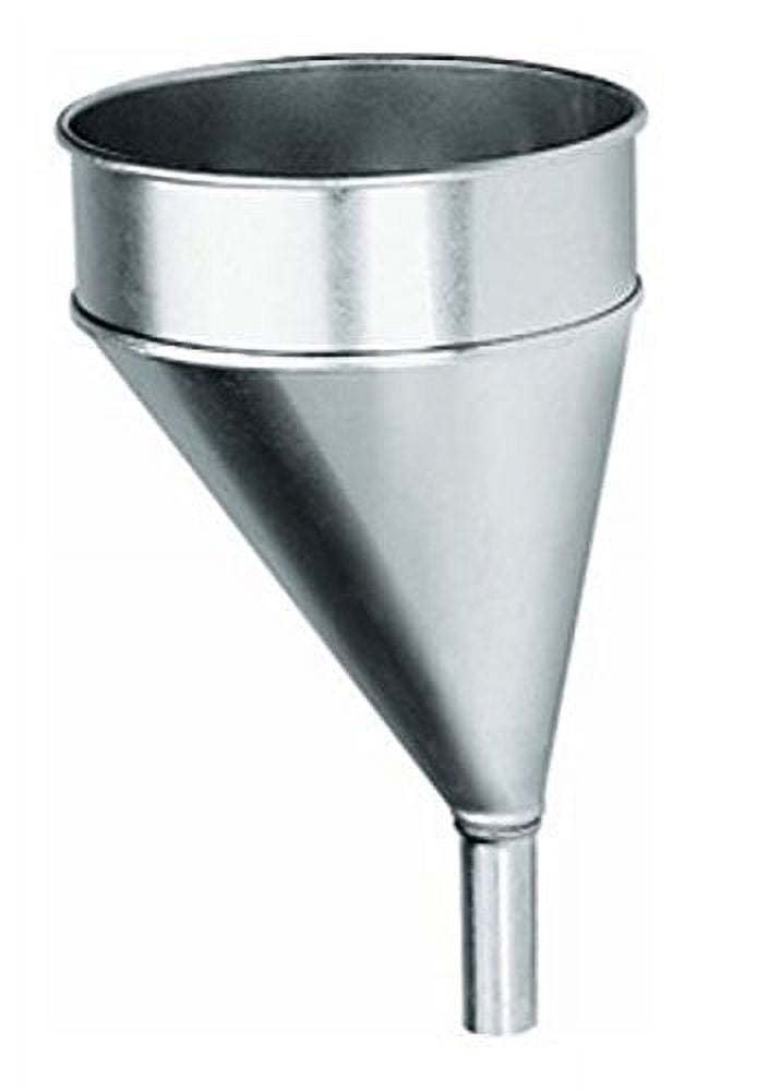94465 6 Quart, 10" Offset Side Spout Funnel, Removable Brass Strainer ...