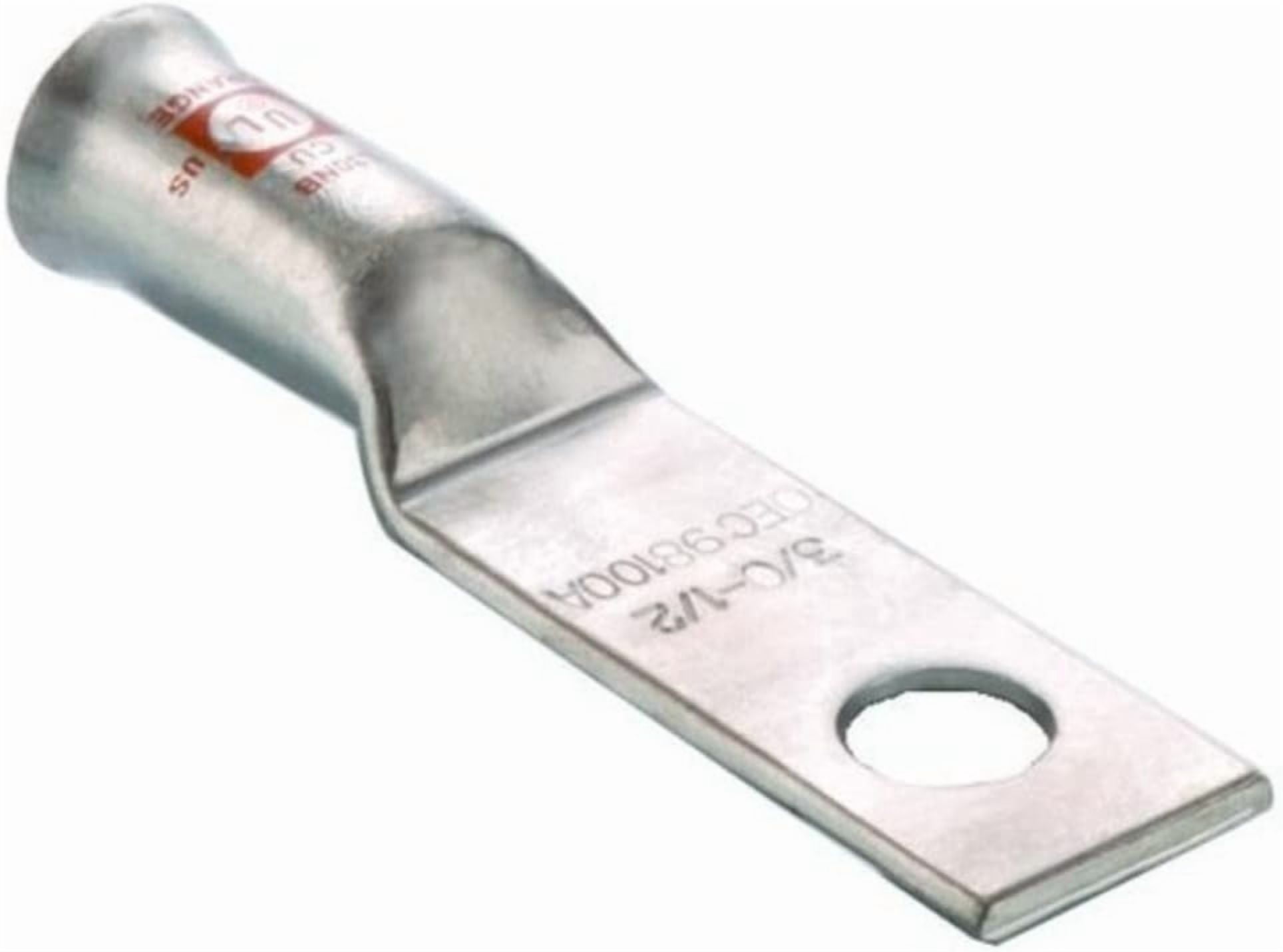 94680 Long Barrel Cable Compression Lug, Copper, 1 Hole, 400 Wire Range ...