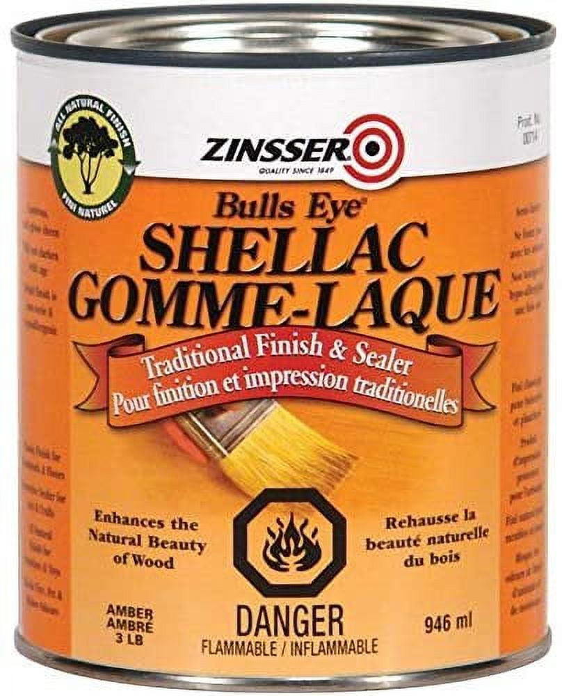 946mL 3lb Cut Orange Amber Wood Shellac - Walmart.com