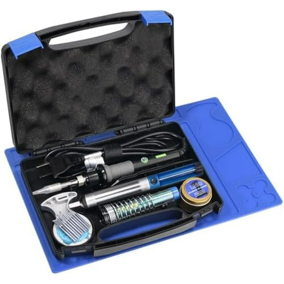 947-V Soldering Iron Kit with 3 LED Lights, Temperature Control, 5 ...