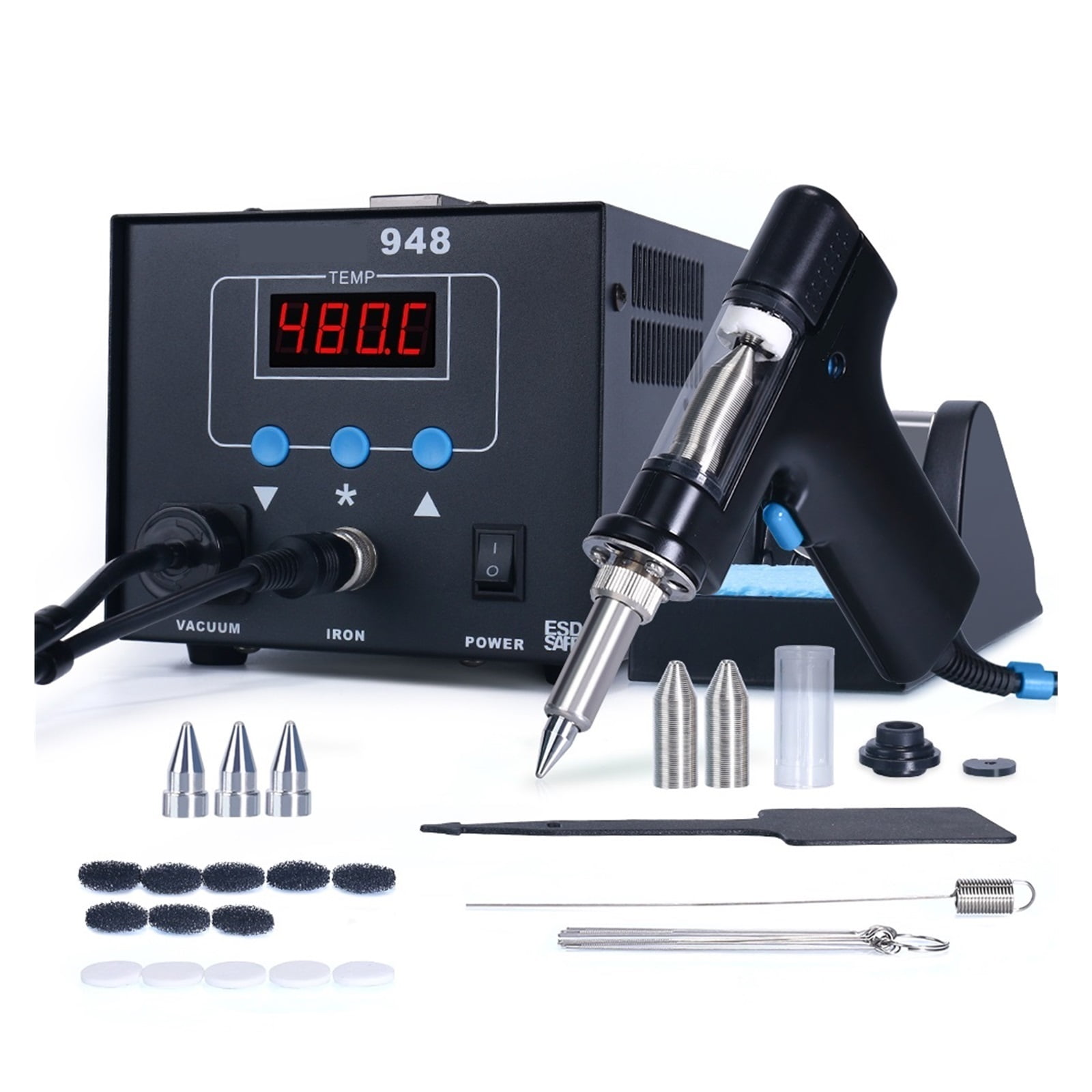 948 Desoldering Station 90W Suction Tin Gun Electric Vacuum Solder ...