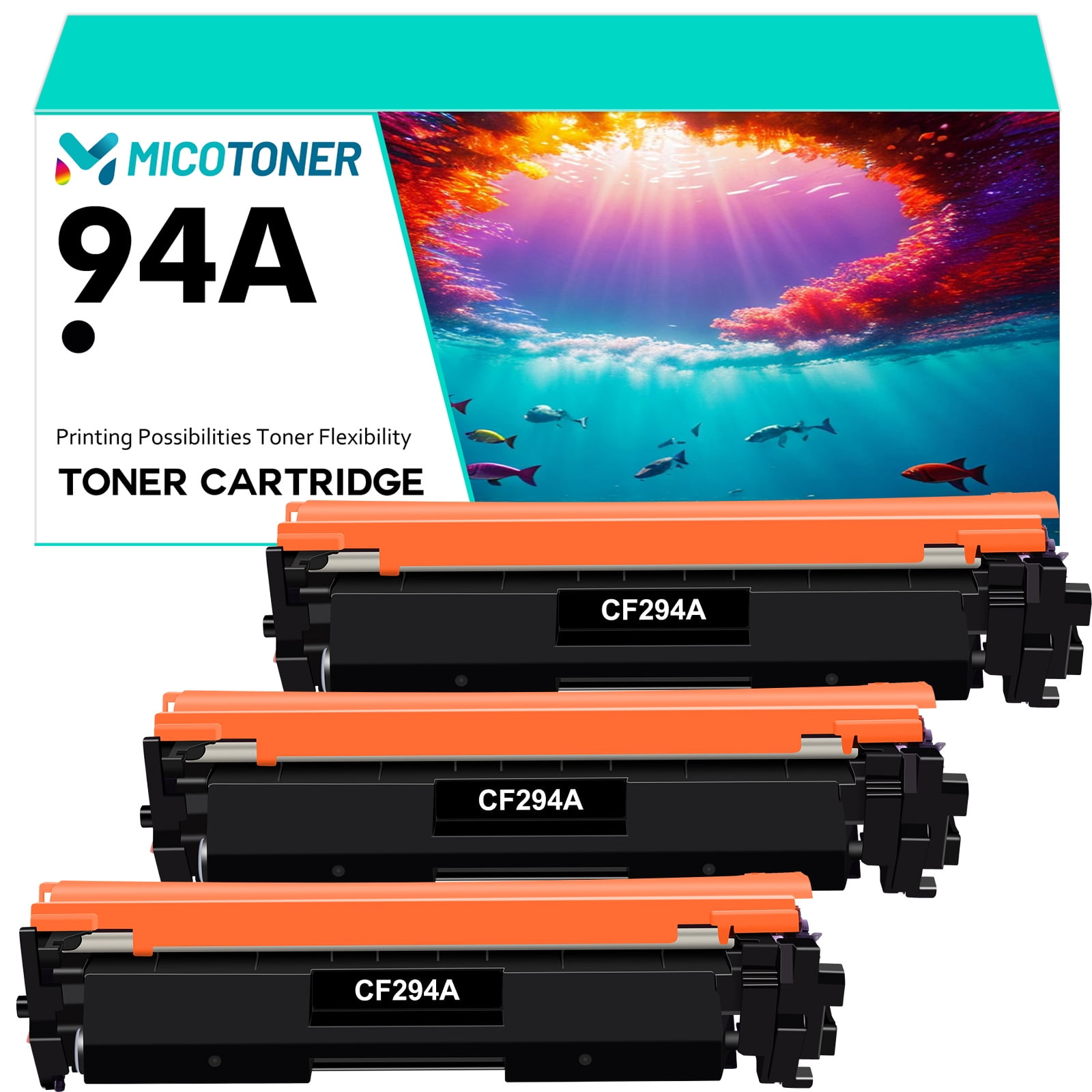 94A 94X 3-Pack Compatible Toner Cartridge for HP CF294A 94A LaserJet ...