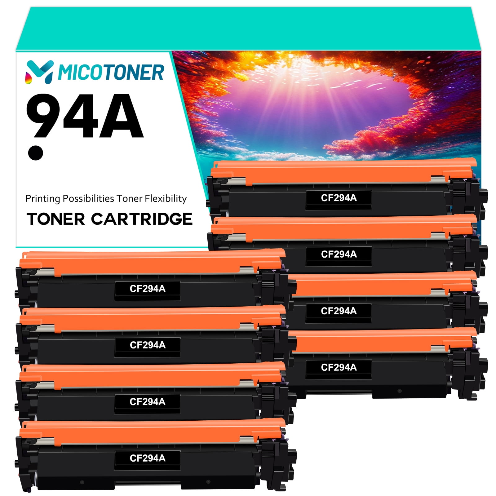 94A 94X 8-Pack Compatible Toner Cartridge for HP 94A CF294A LaserJet ...