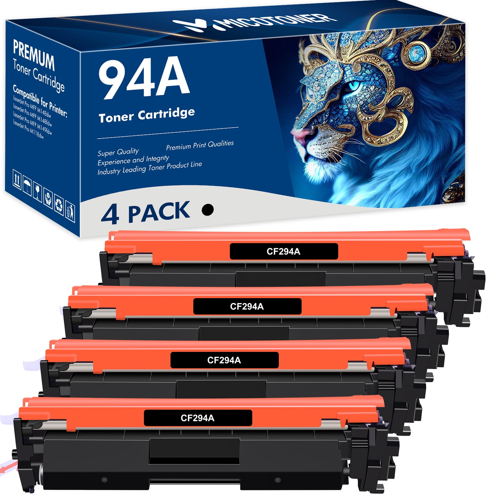 94A Toner Cartridge Compatible for HP 94A CF294A 94x CF294X LaserJet ...