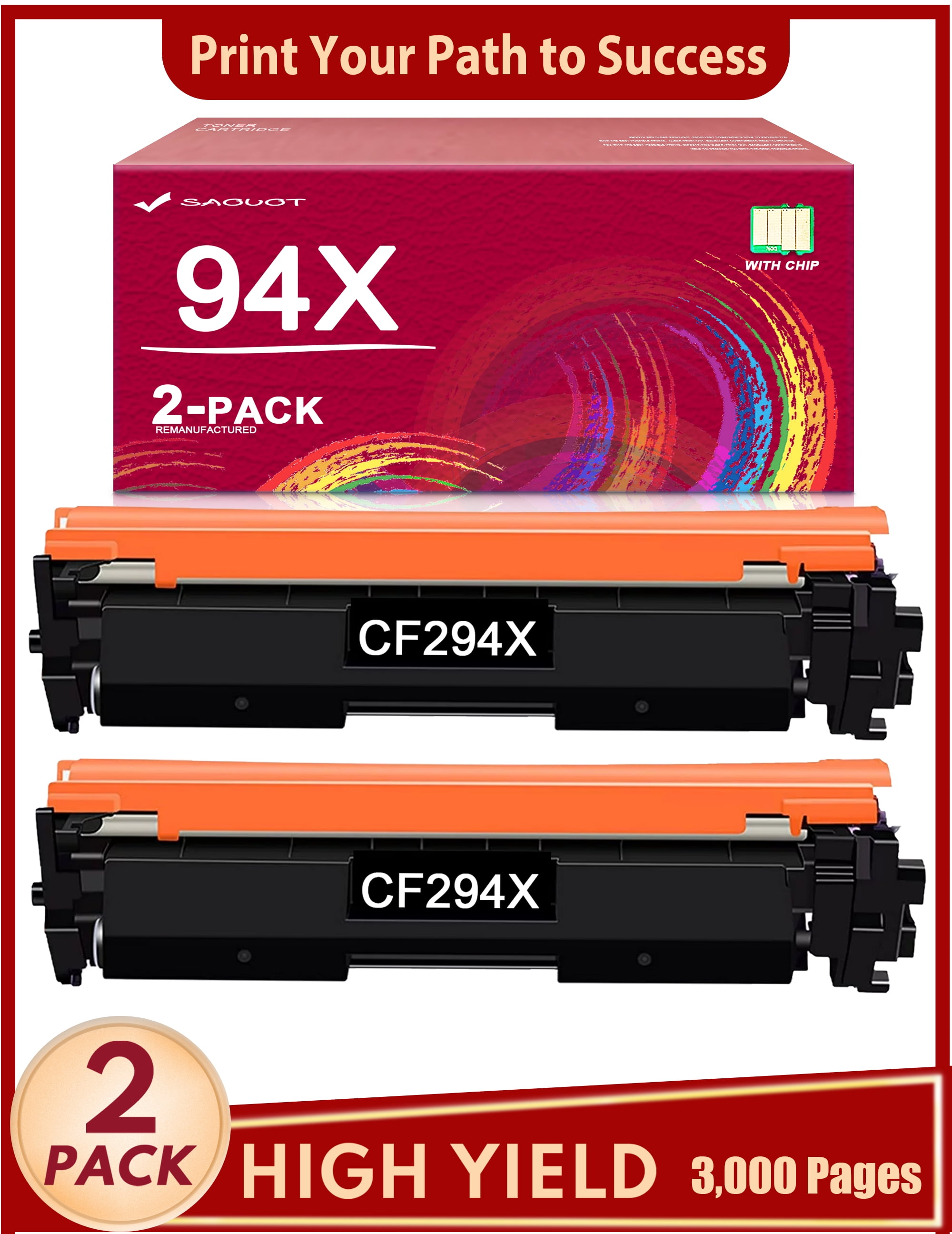 94X CF294X Black Toner (2-Pack) Replacement for HP CF294X Toner ...