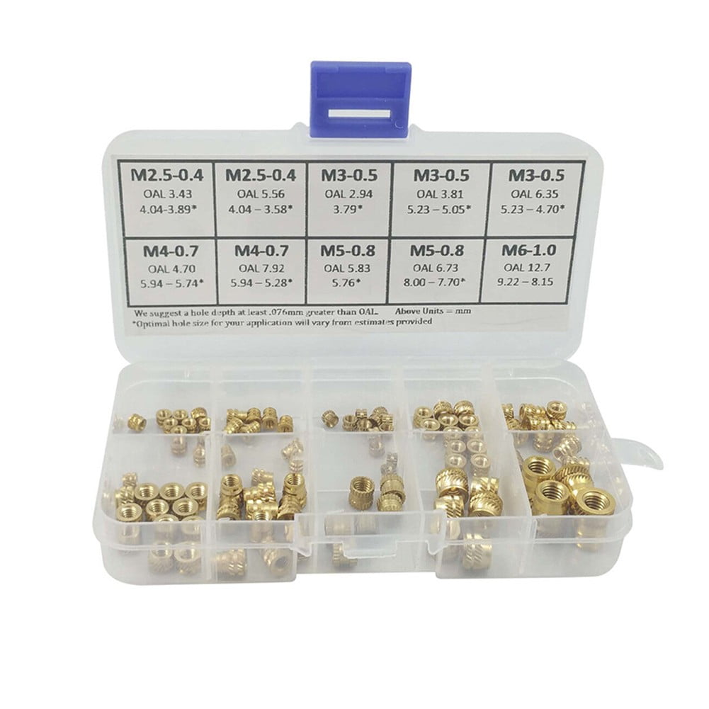 94pcs Assortment A Metric Metal Threaded Heat Set Screw Inserts for 3D ...