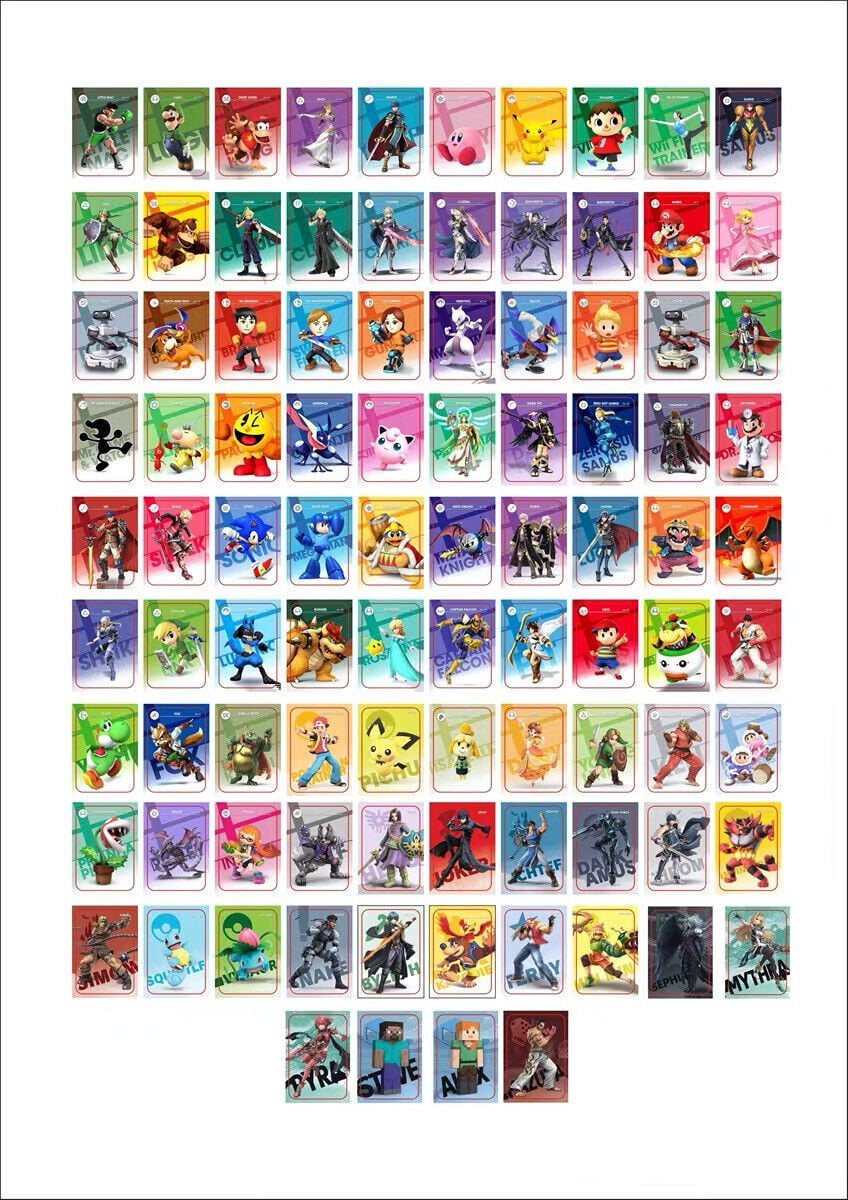 94x Set Mini NFC Cards Super Smash Bros Ultimate Switch - Walmart.com