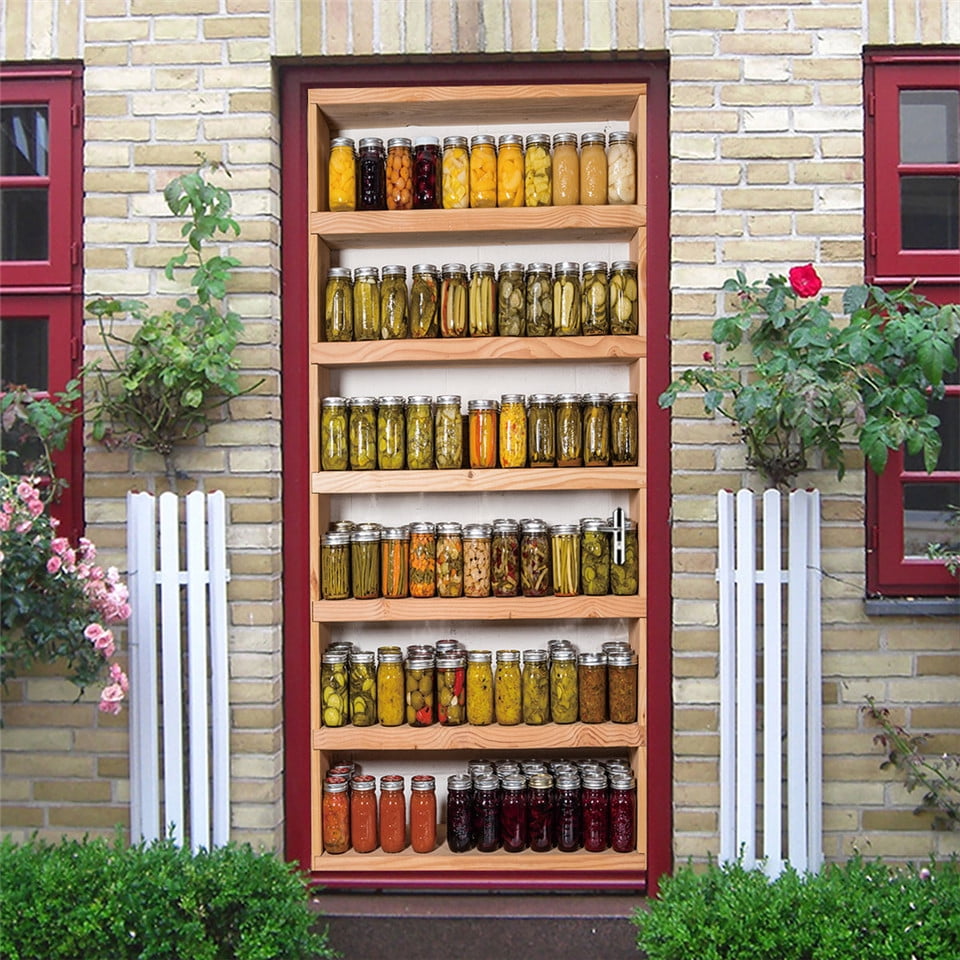 95*215cm Beauty Shadow Door Sticker Removable Self Adhesive Waterproof ...