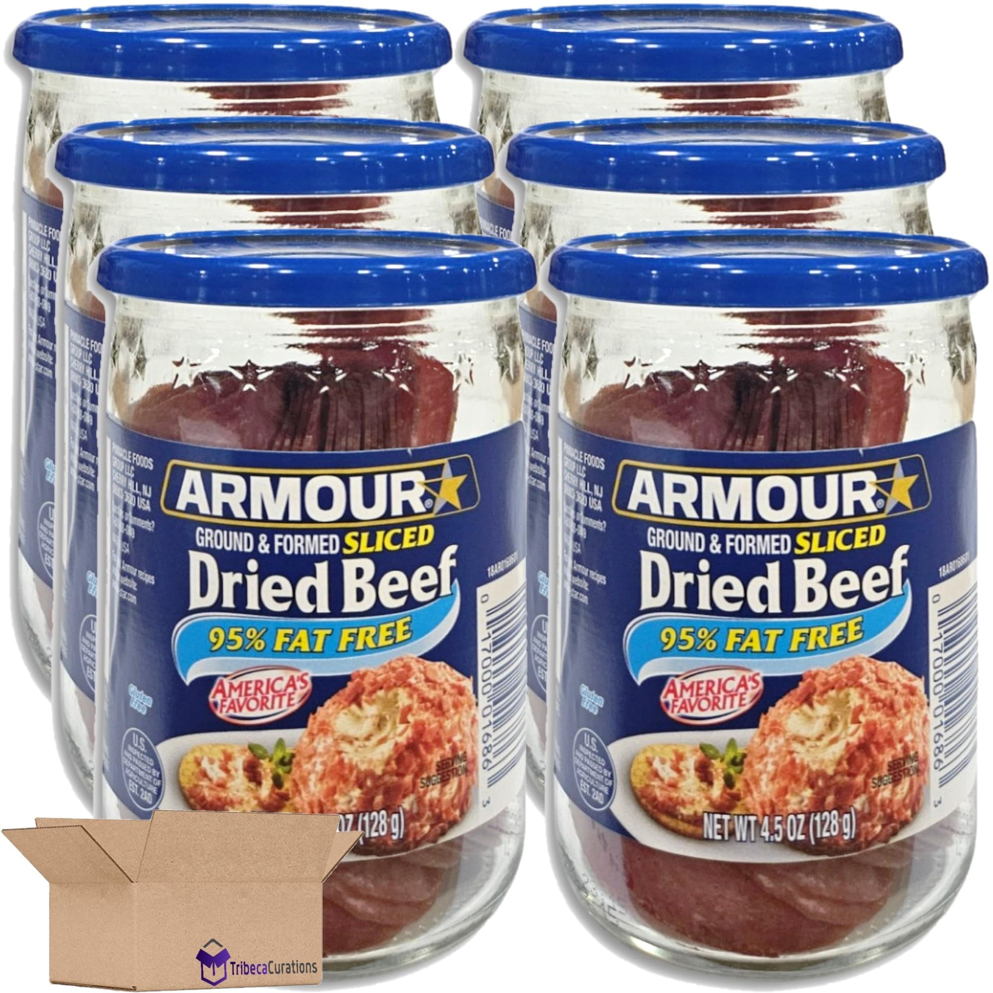 Armour 95% Fat Free Sliced Dried Beef Value Pack 4.5 Ounce | Pack of 6 ...
