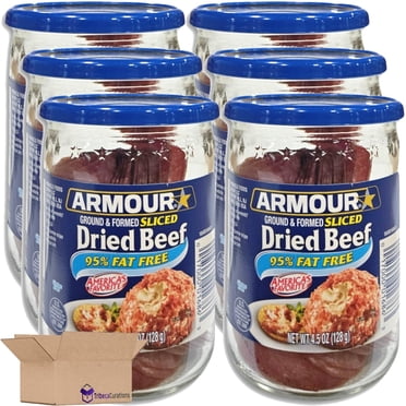 Armour Star Sliced Dried Beef in Large Jars, 4.5 oz. - Pack of 3 ...