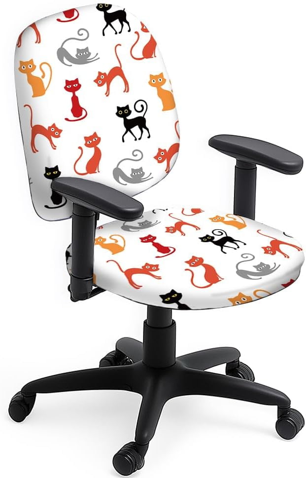 95% Polyester 5% Spandex Stretchy Chair Cover Cat Shape 440~450x380 ...