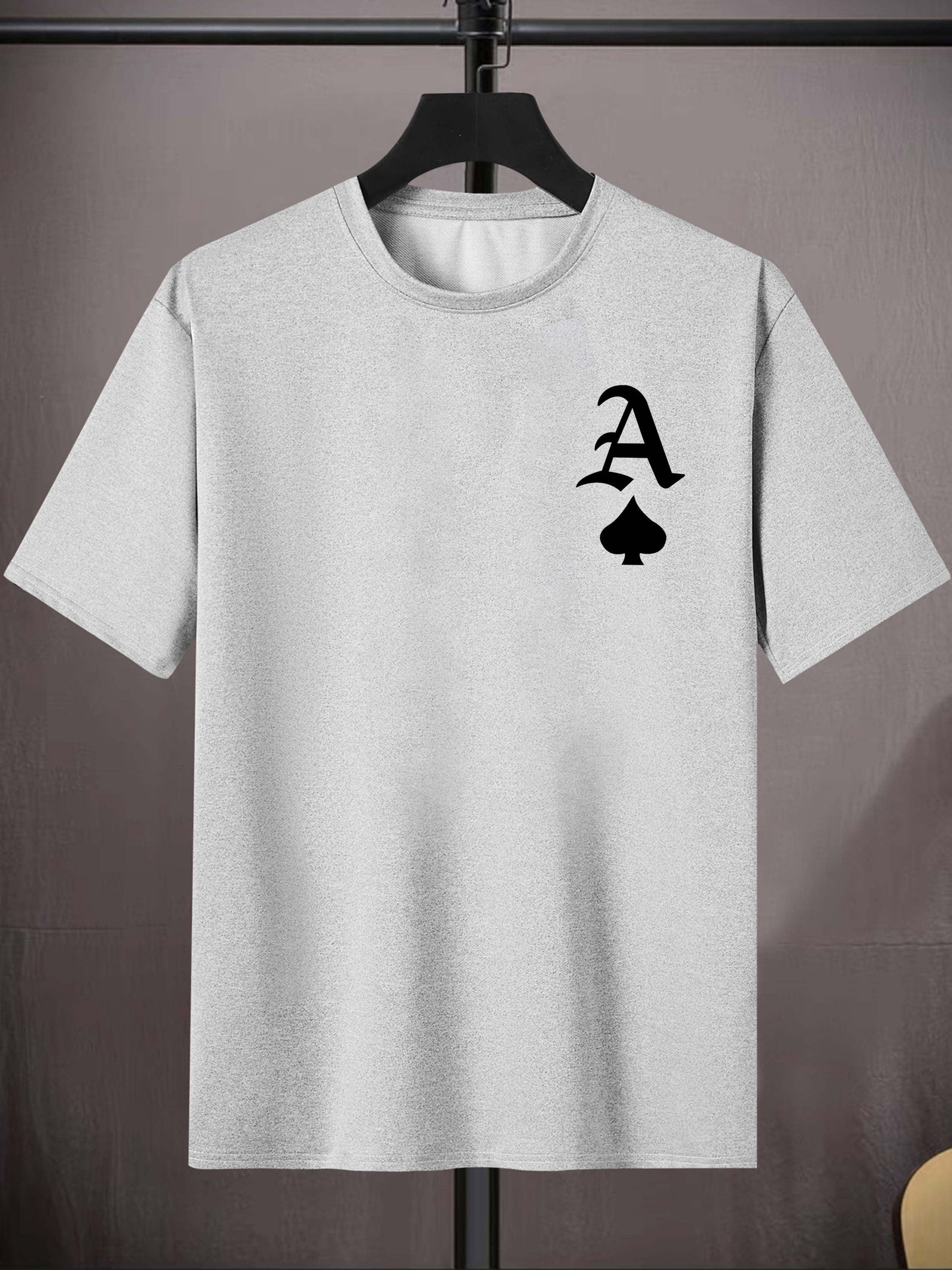 [95% Polyester Crew Neck T-Shirt] Men'S Casual Crew Neck T-Shirt with ...