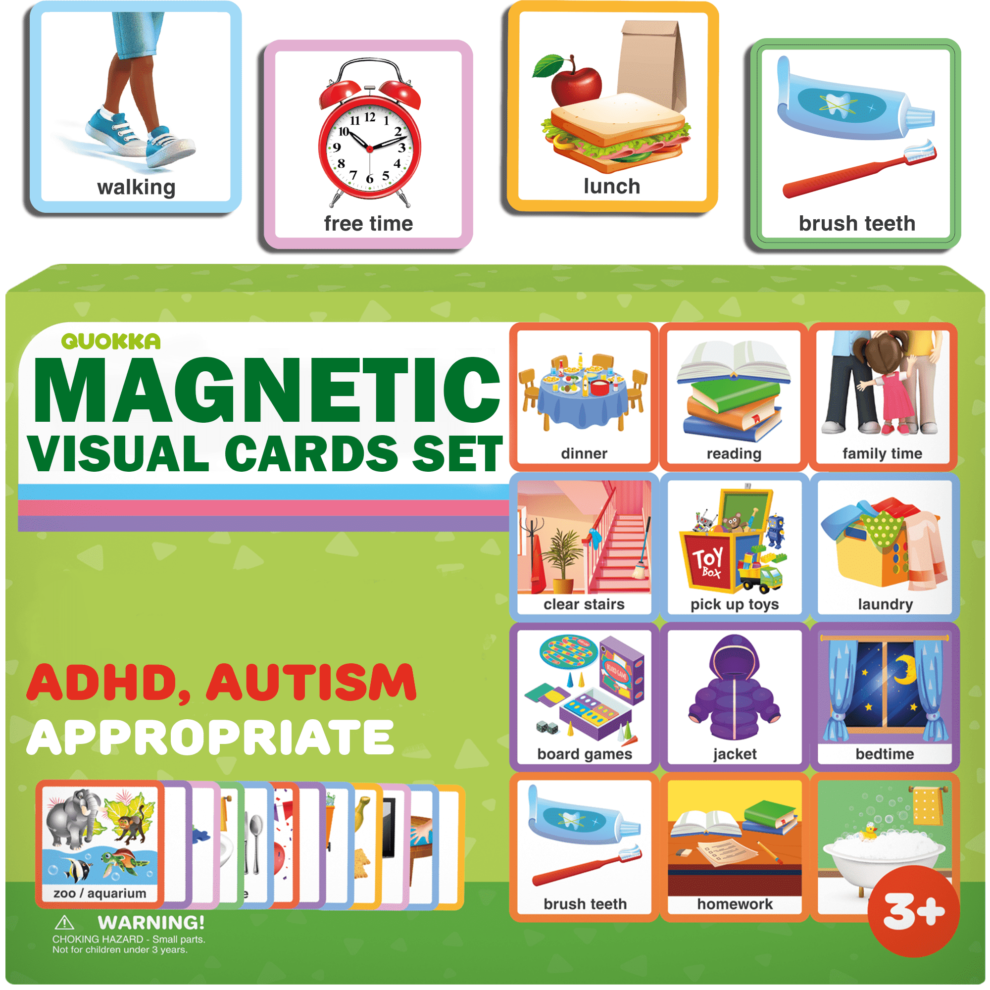 Quokka Magnetic Chore Chart for Kids, Multicolor Visual Schedule Board ...