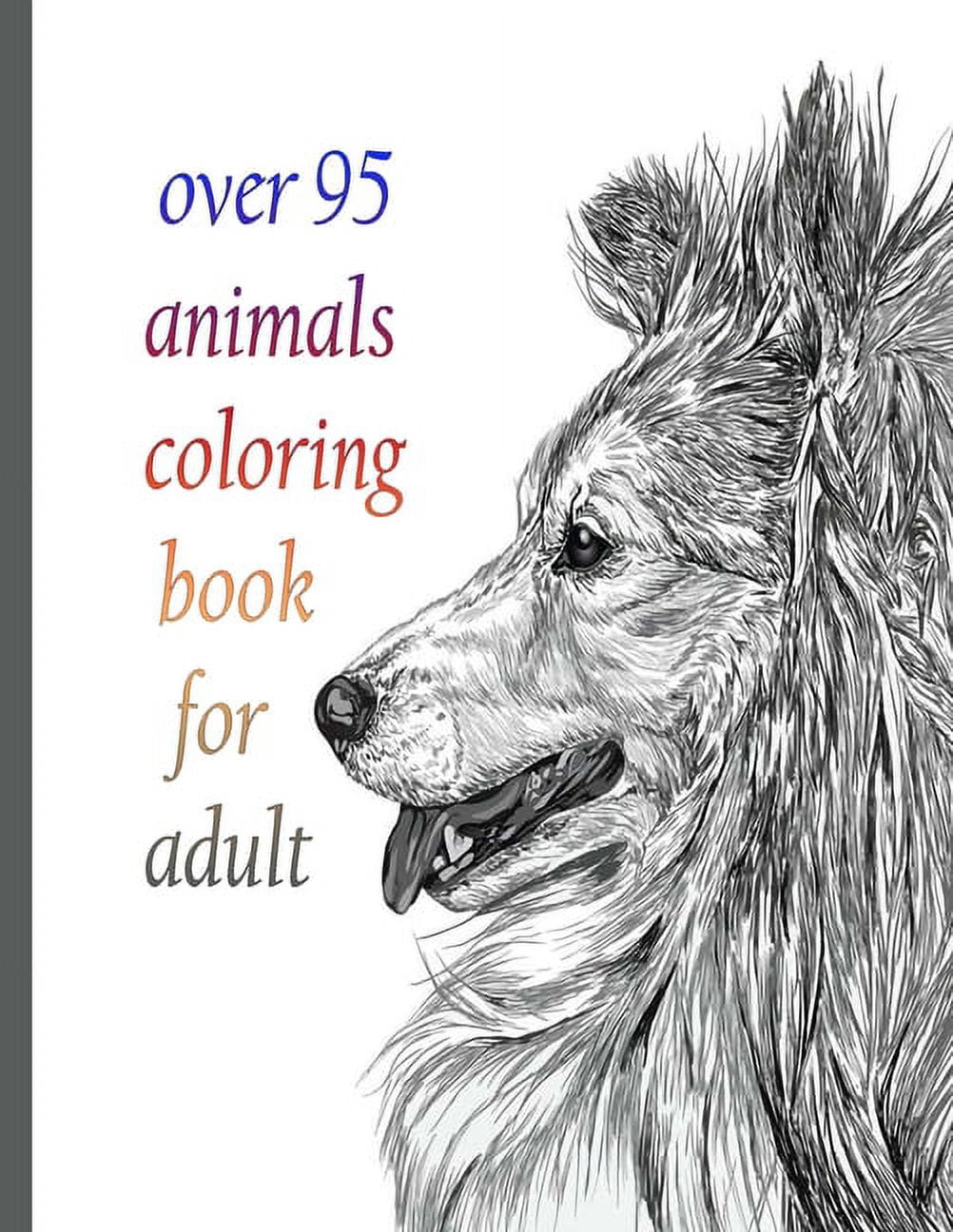 over 95 animals coloring book for adult : An Adult Coloring Book with ...