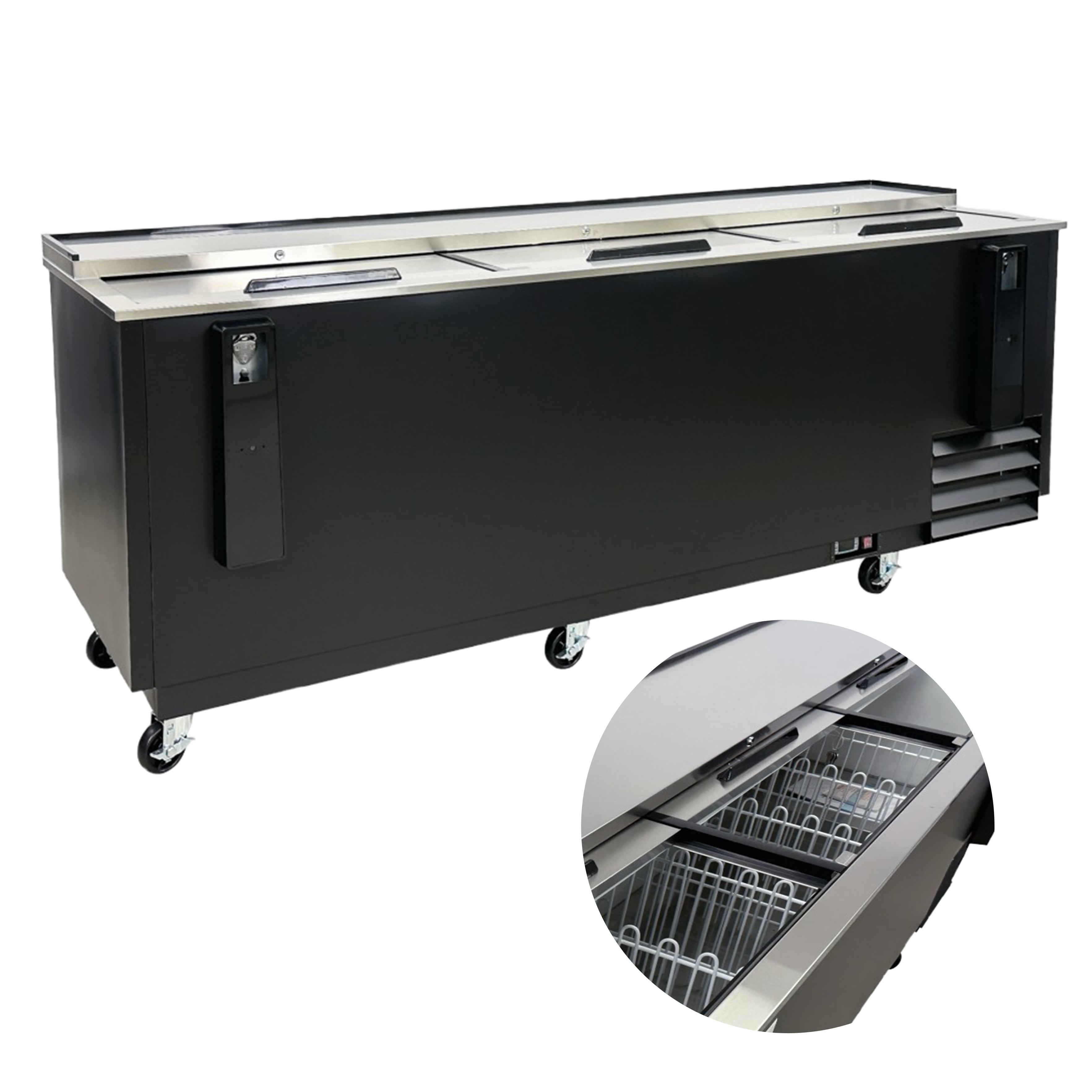 95 in. Top Loading Back Bar Beer Bottle Cooler, Underbar Refrigeration ...