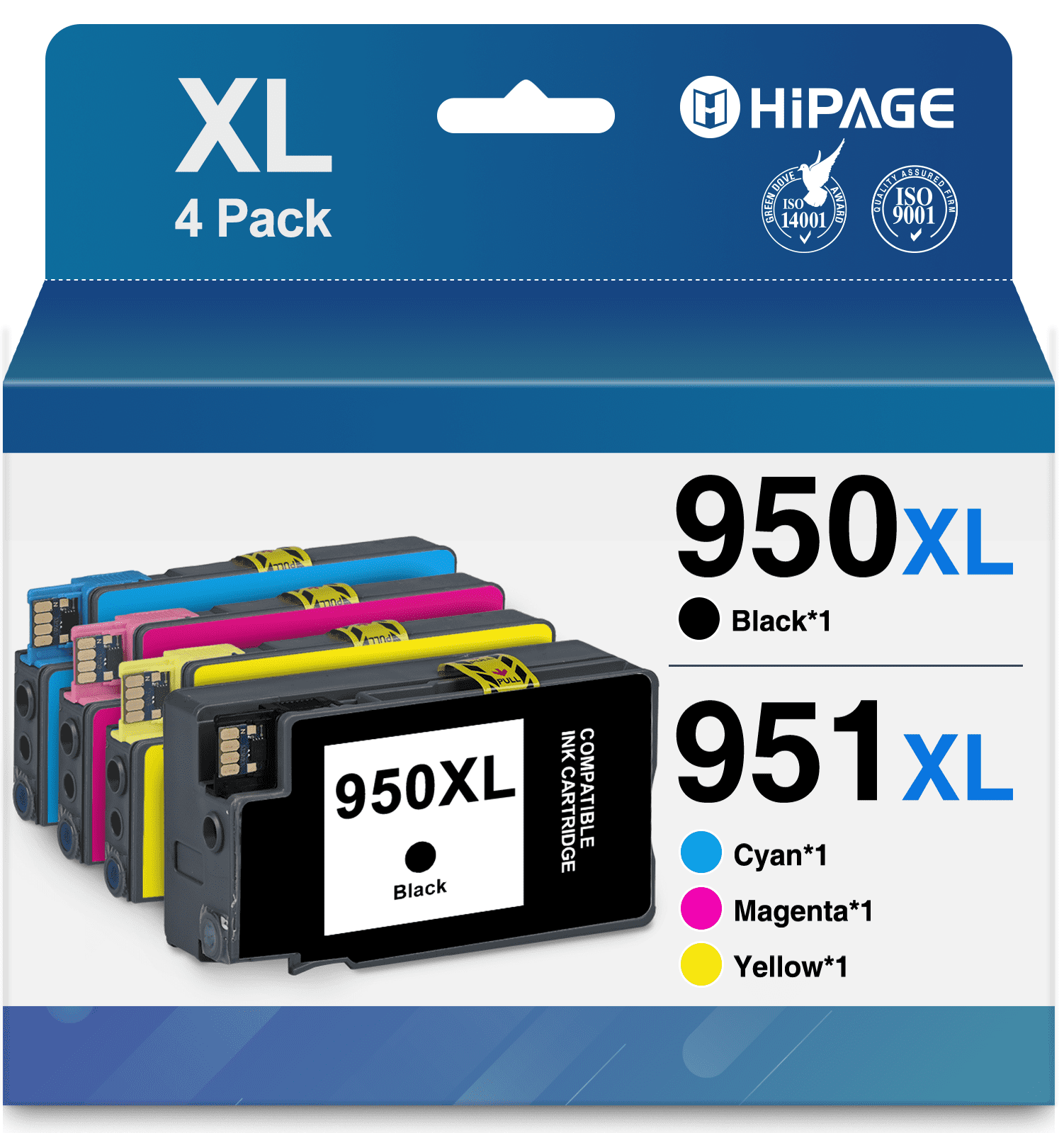 950XL Compatible for HP 950 and 951 Ink Cartridges for HP 950 Ink for ...