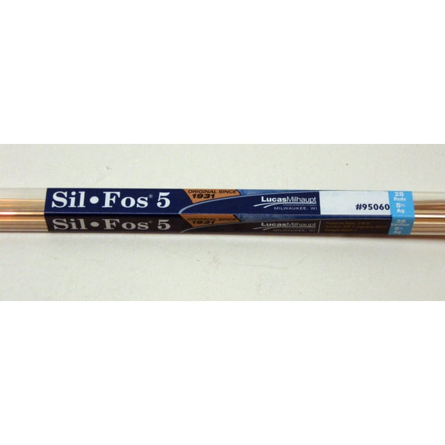 95060 Lucas Milhaupt Sil Fos Silvaloy 5% Silver 28 Rods 1 Pound Solder ...