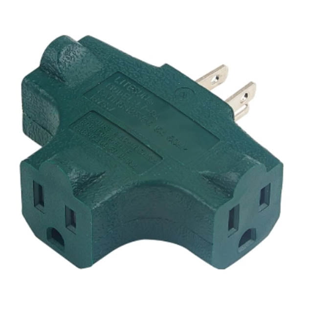 95065 - WALL TAP 3-OUTLET GREEN CURRENT TAP - Walmart.com