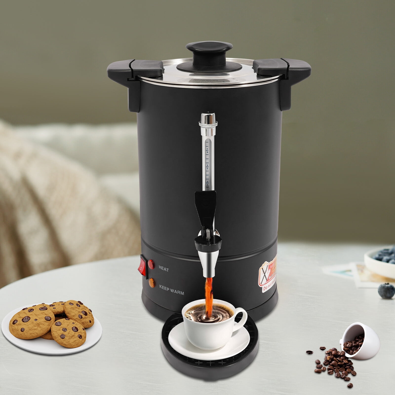 950W 8L Water Dispenser Electric Coffee Pot Stainless Steel Percolator ...