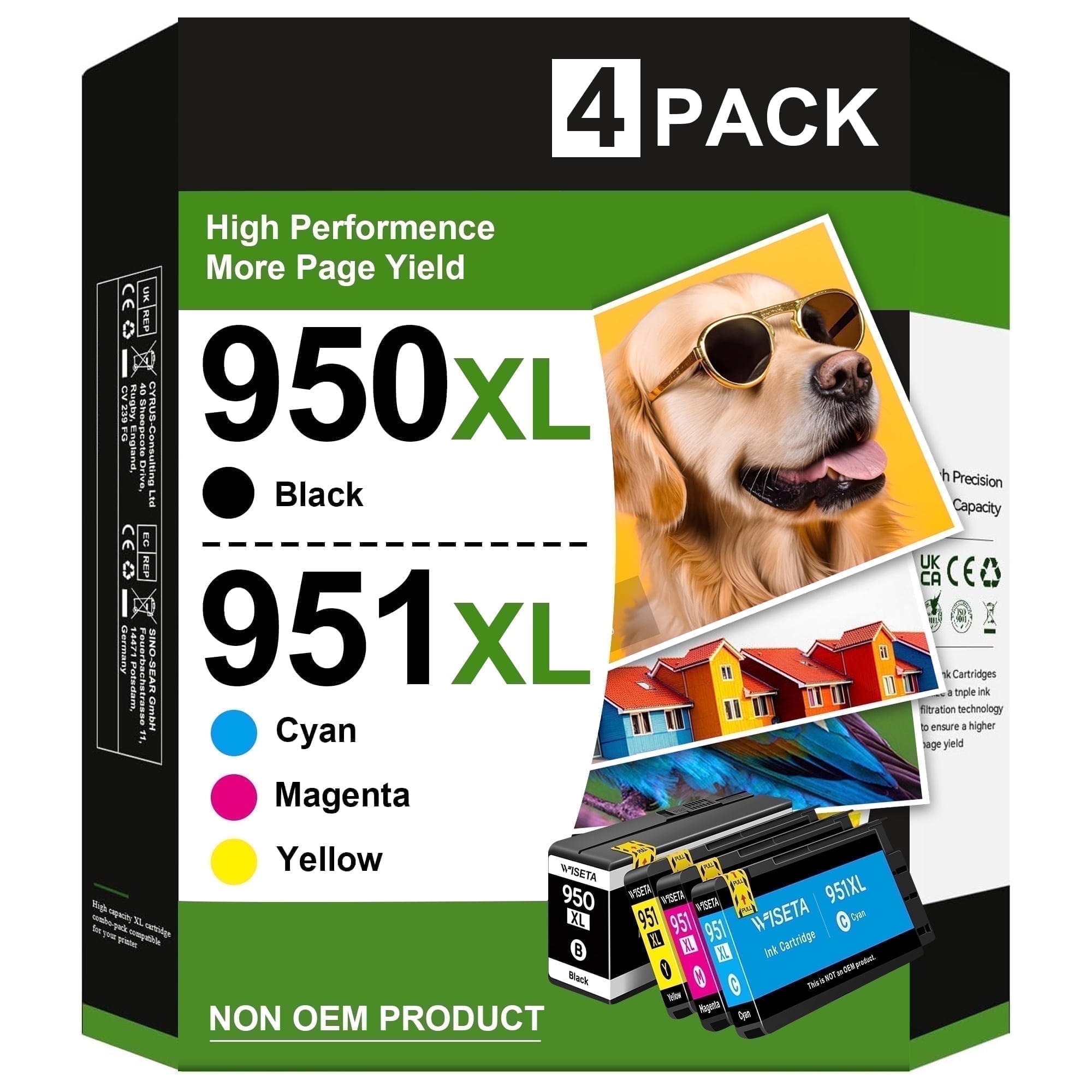 950XL 951XL Compatible Ink Cartridge Replacement for HP 950XL 951XL 950 XL 951 XL for OfficeJet ...