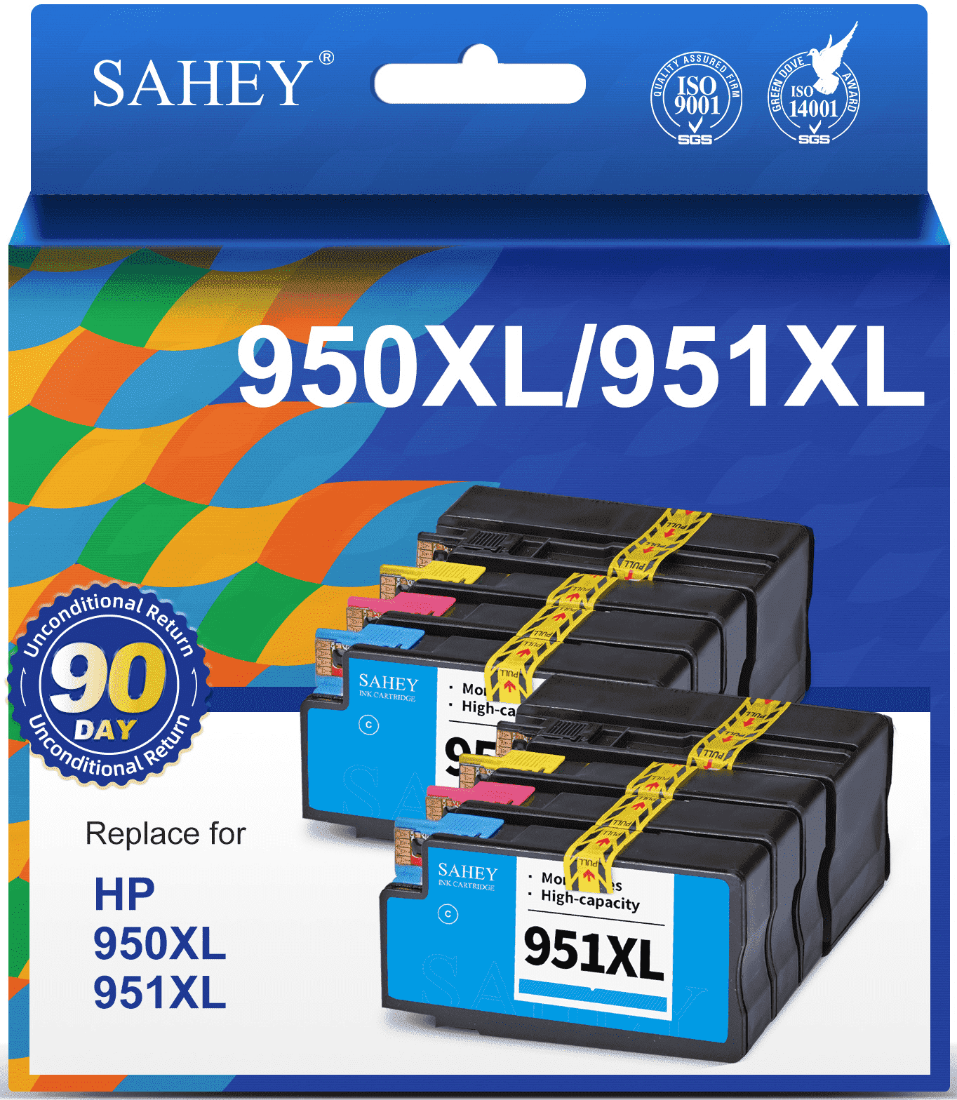SAHEY 950XL 951XL Ink Cartridge for HP OfficeJet Pro 8600, 8610, 8615 ...