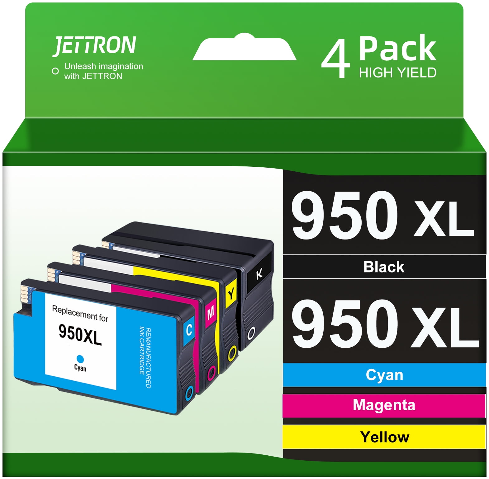 950XL 951XL Ink Cartridge for HP 950 and 951 ink cartridges Combo Pack for HP OfficeJet Pro 8100 ...