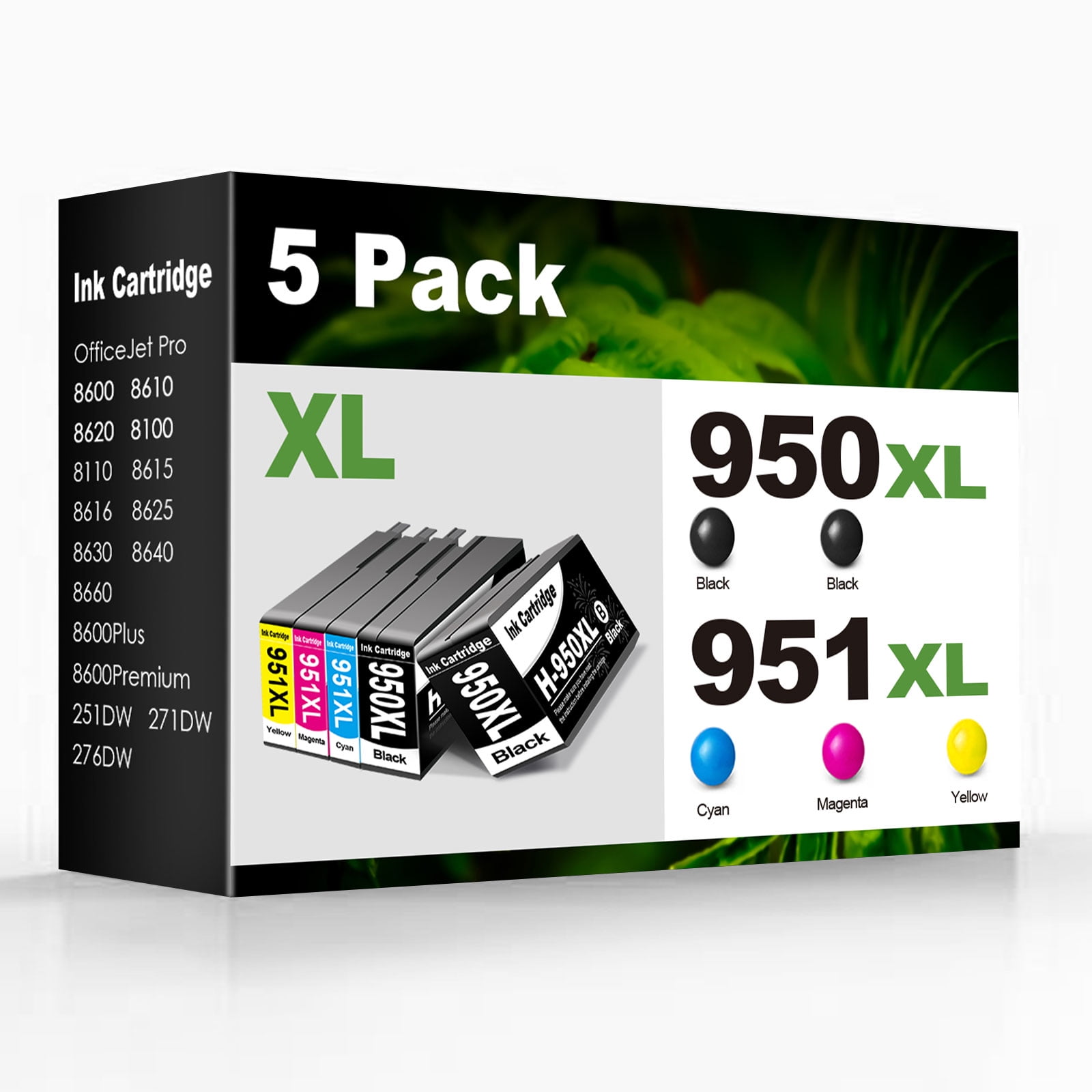 HP 950XL 951XL Ink Cartridges Combo for Officejet Pro 8600/8610/8620 ...