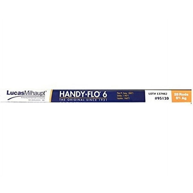 95120 Lucas Milhaupt Handy Flo Silvaloy 6% Silver Solder 28 Rods 1 ...