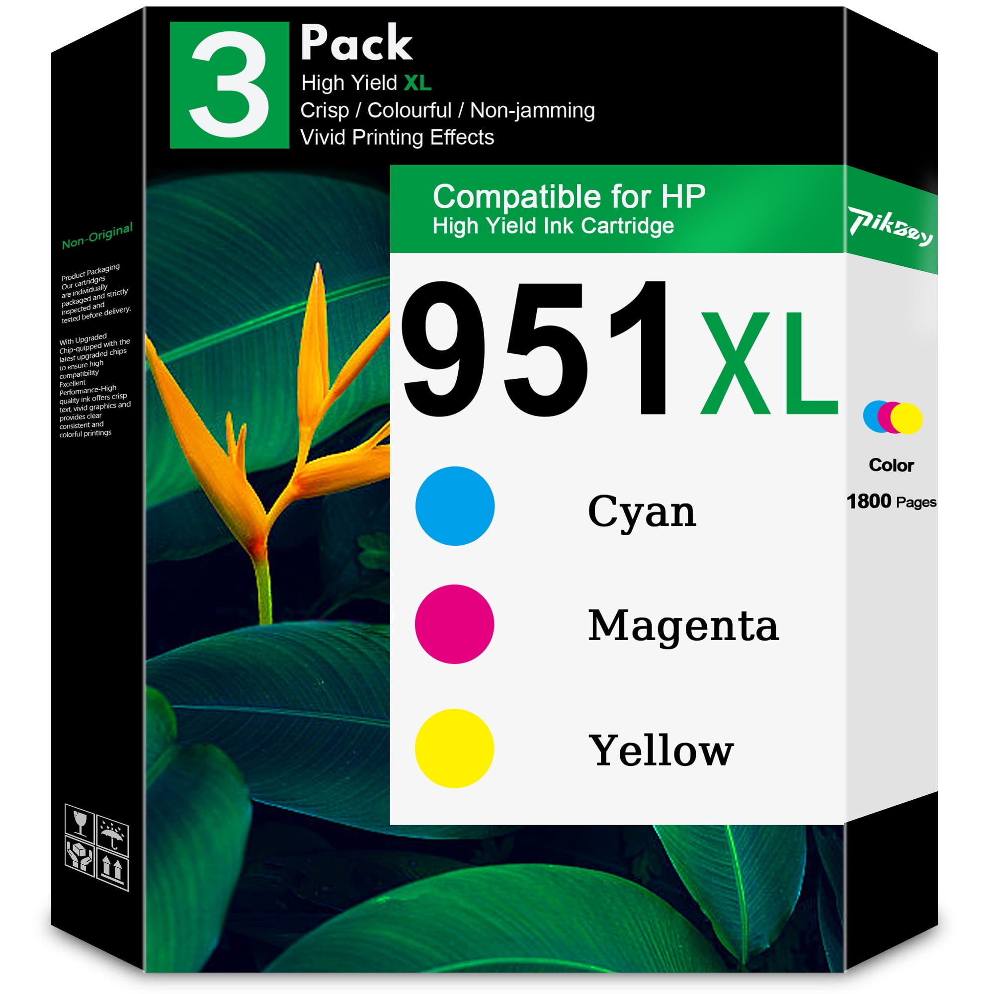 951XL Ink Cartridge (Cyan/Magenta/Yellow) Compatible for HP 951 Ink ...