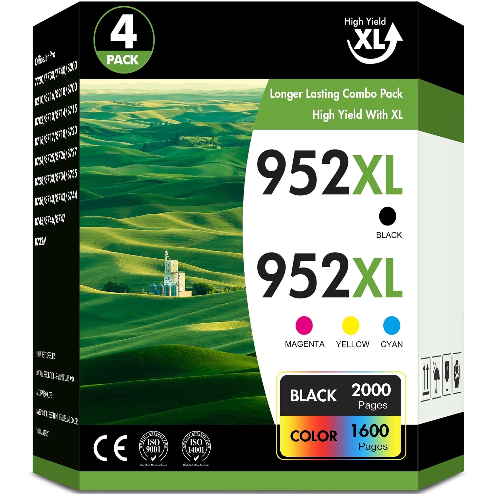 952XL Ink Cartridge Compatible for HP 952 XL Ink 952 Combo Pack for HP ...