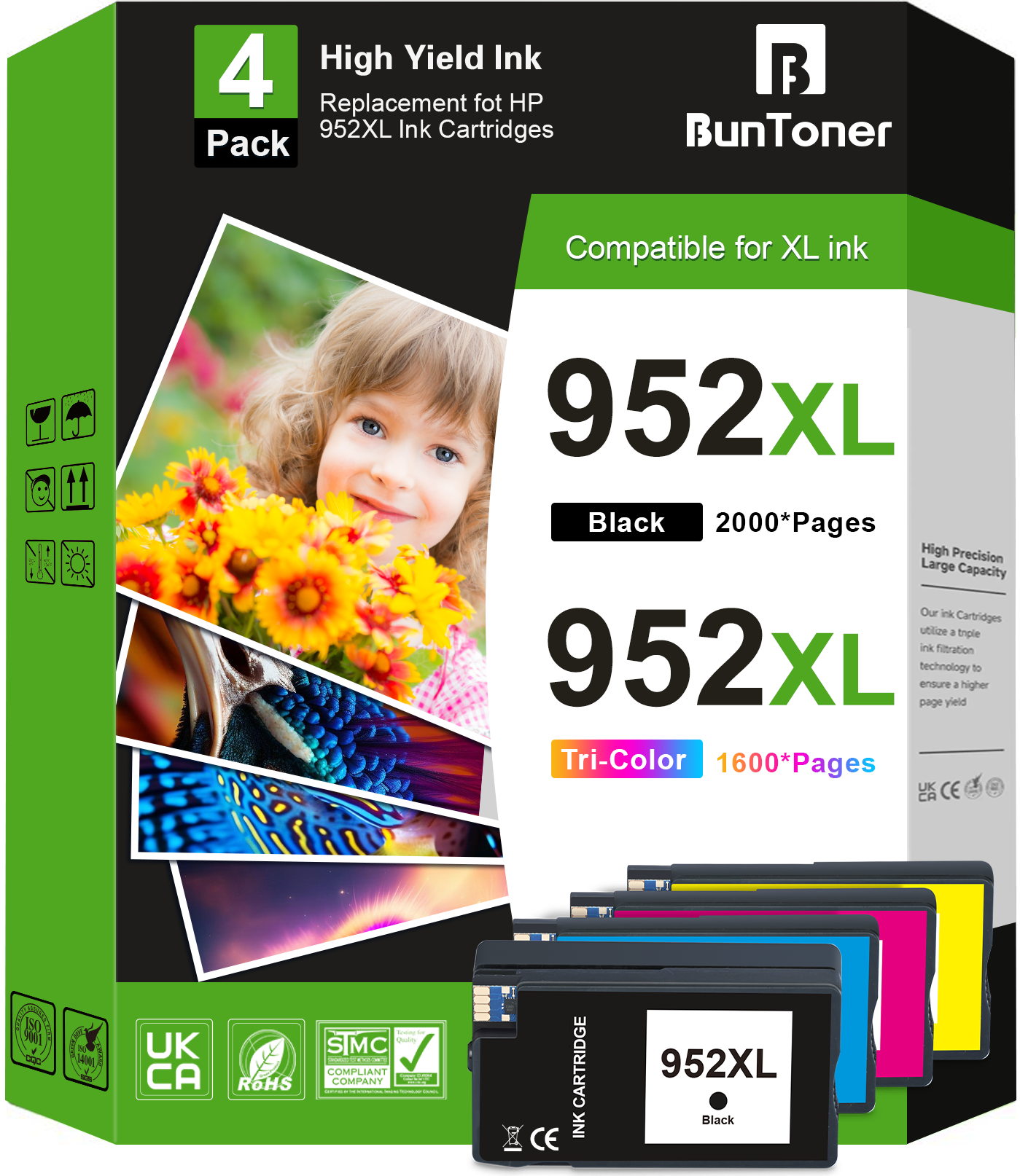 952 Ink Cartridges Compatible for HP 952XL Ink Cartridges Combo Pack ...