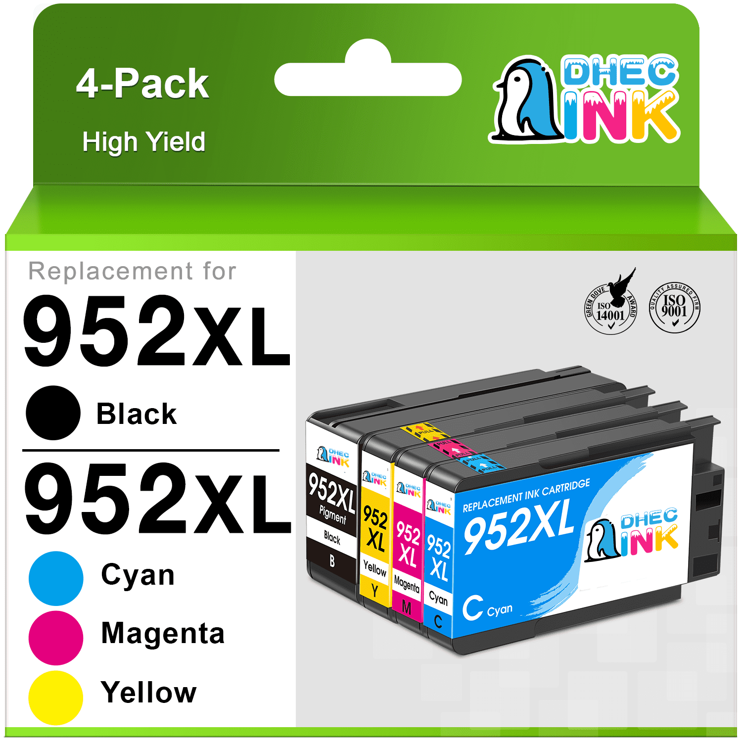 HP 952XL Ink Cartridges Combo Pack for OfficeJet Pro 8710, 7740, 8720 ...