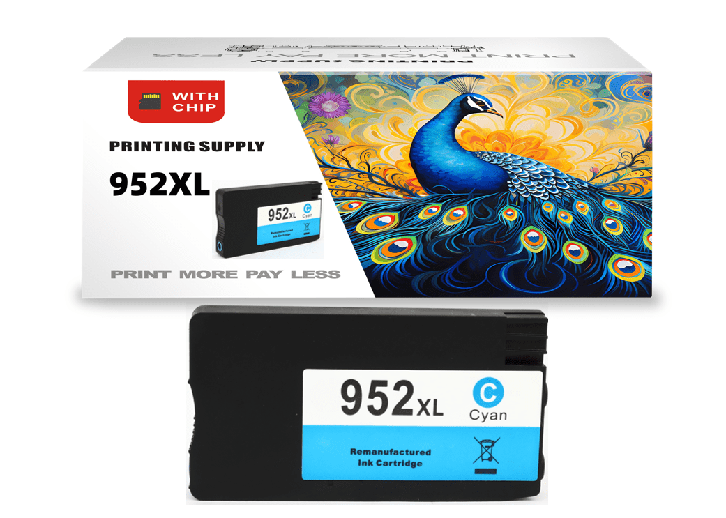 952 XL Cyan Ink Cartridge Compatible for HP 952XL, Fits for HP ...