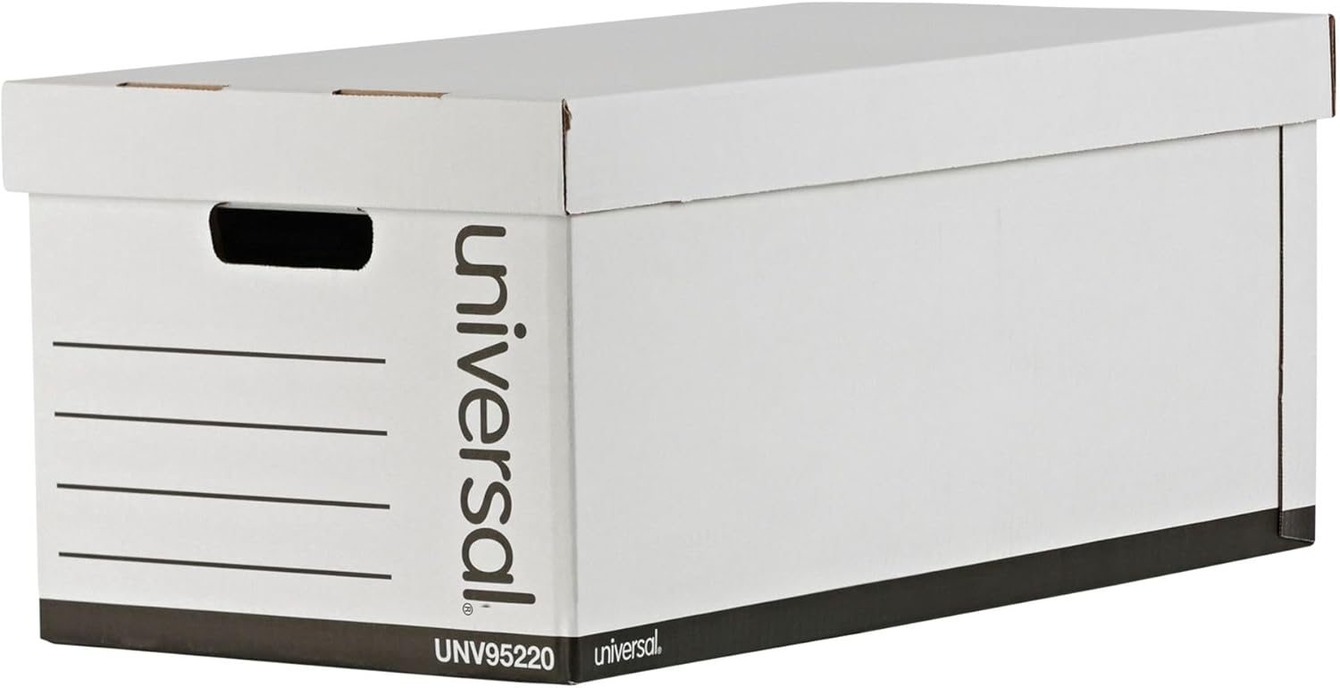 95220 Lift-Off Lid File Storage Box, Letter, Fiberboard, White, 12 ...