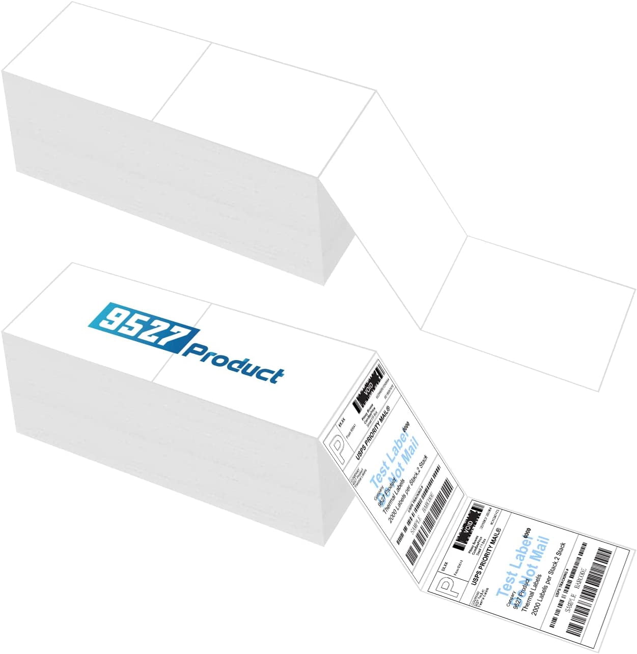 9527 Product 4" x 6" Zebra Fanfold Direct Thermal Shipping Labels,8 ...