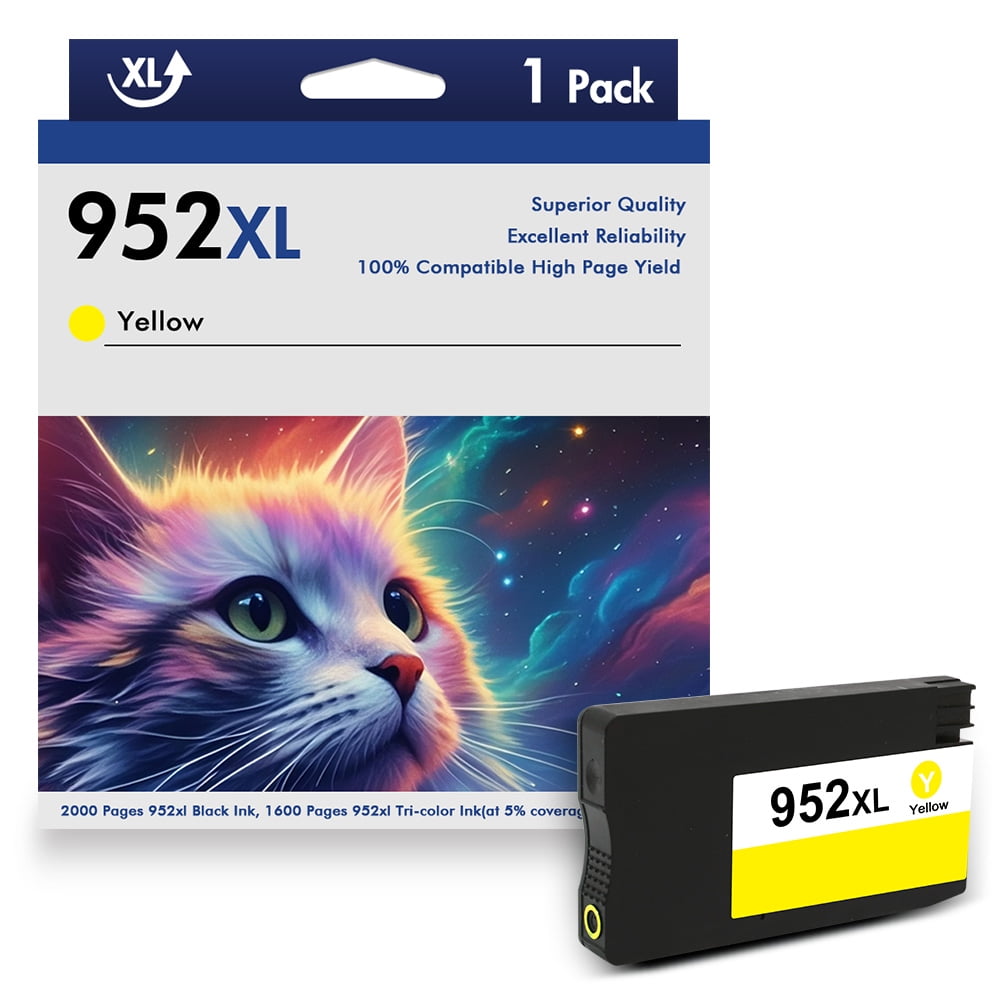 952XL 1-Pack Yellow Ink Cartridges Compatible for HP 952XL Printer Ink ...