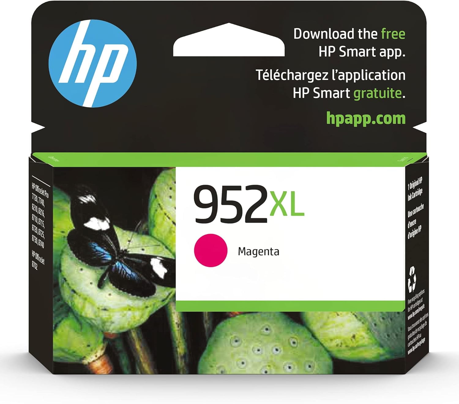 952XL Black High-yield Ink Cartridge for Printers | Works with Printer ...