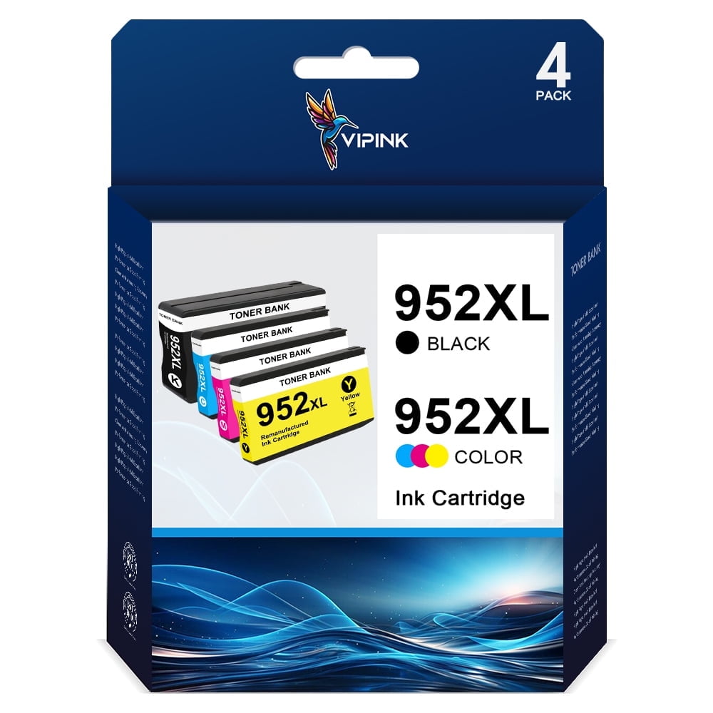 952XL Ink 4-Pack Compatible ink Compatible for HP 952 XL Ink Cartridges ...