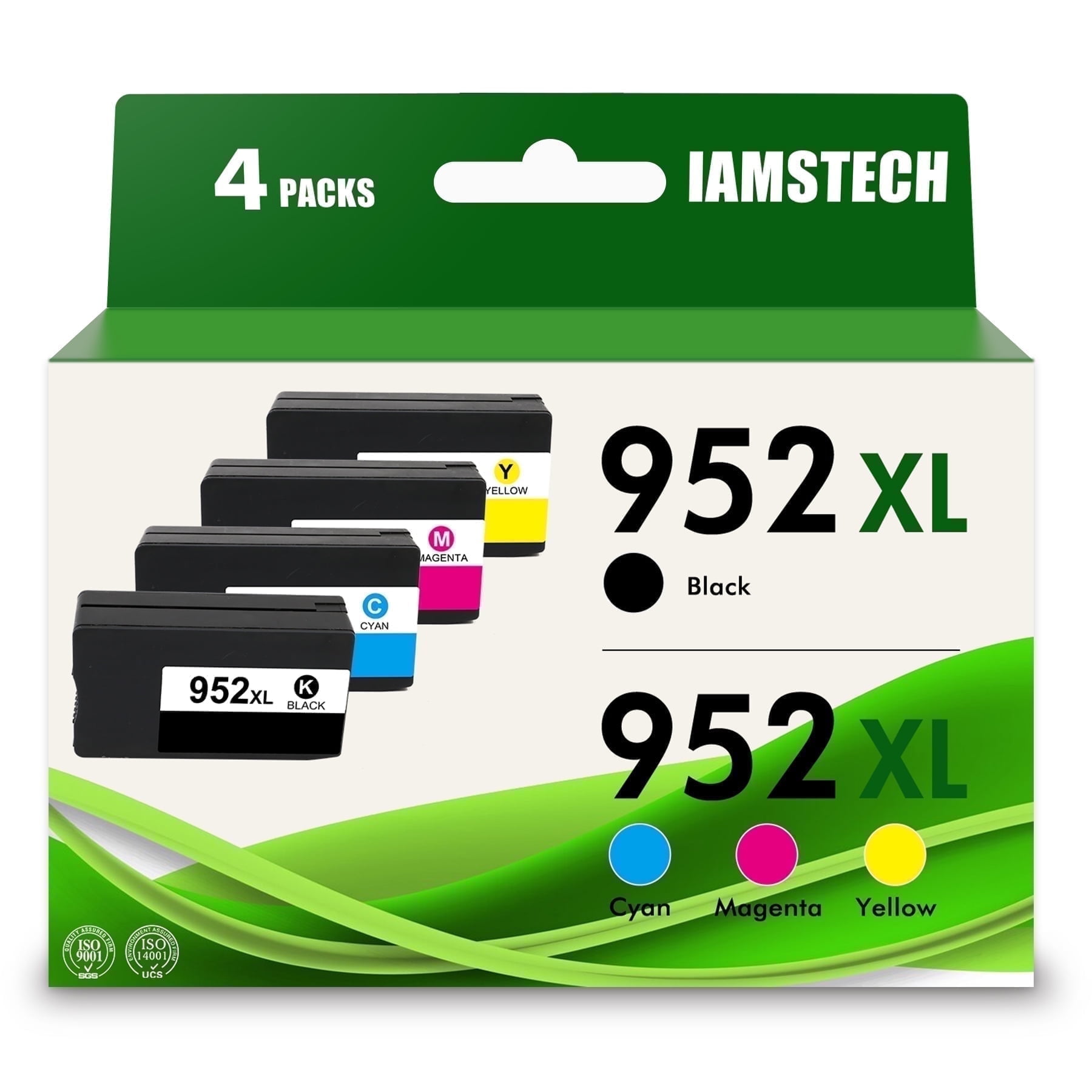 952XL Ink Cartridge Compatible for HP 952 Printer Ink Use with HP ...