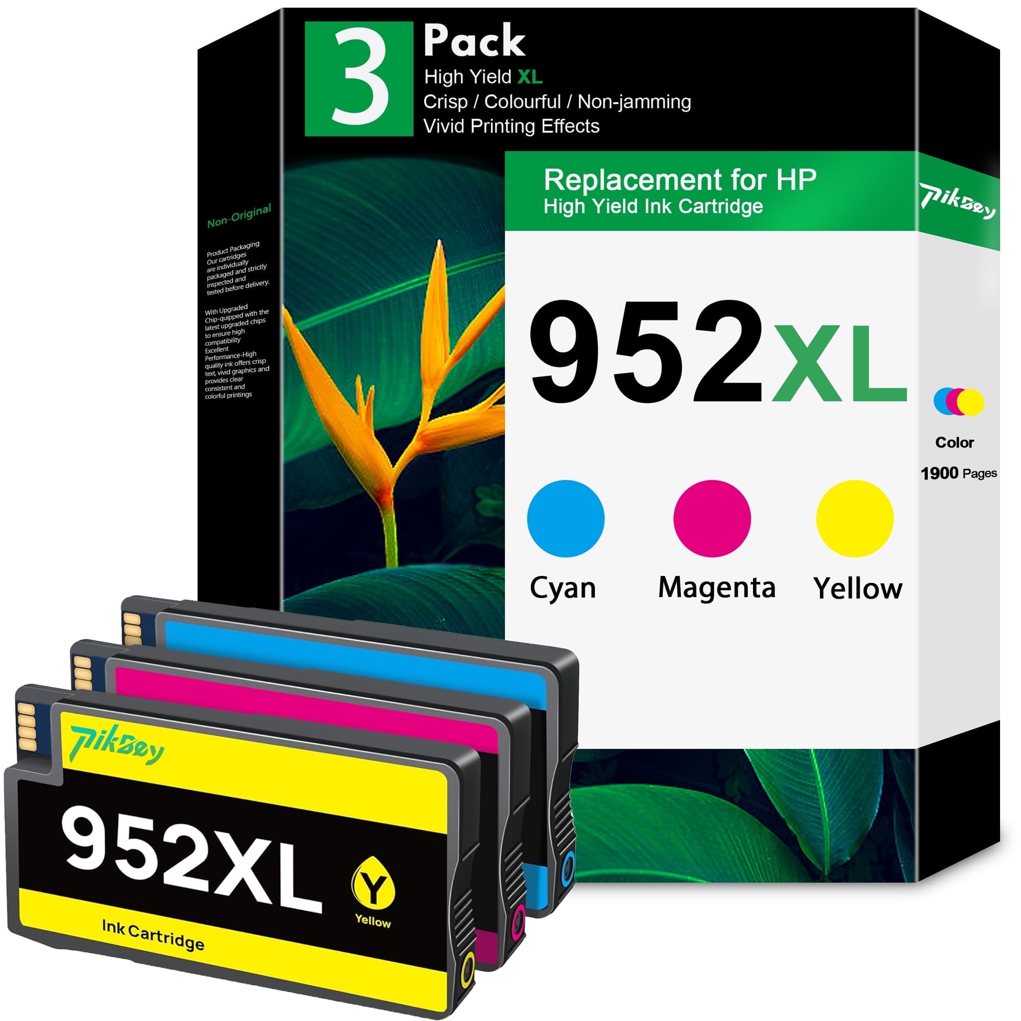 952XL Ink Cartridges Combo Pack (3 Pack, Cyan Magenta Yellow ...
